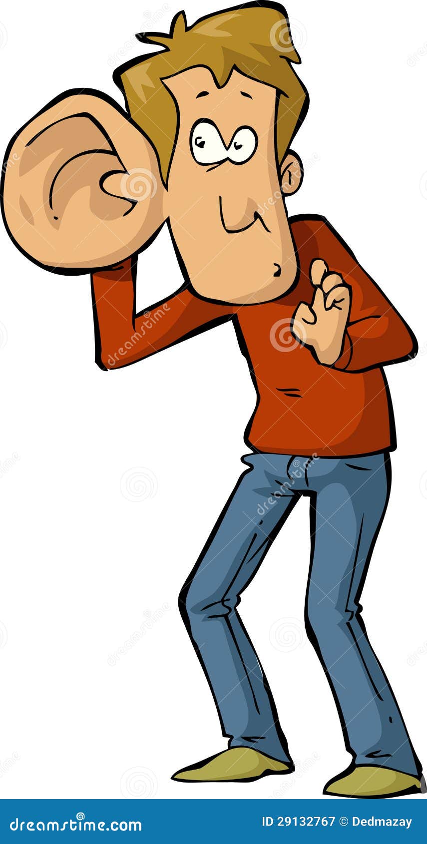 Groot oor vector illustratie. Illustration of hoor, stiekem - 29132767