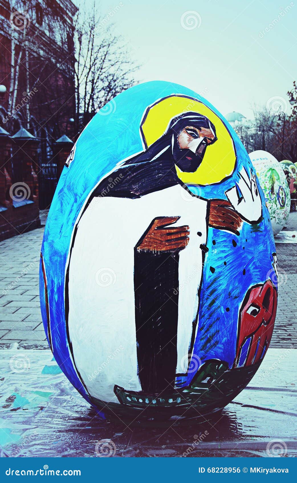 Groot Paasei Geschilderd Jesus Christ Redactionele Foto - Image of ...