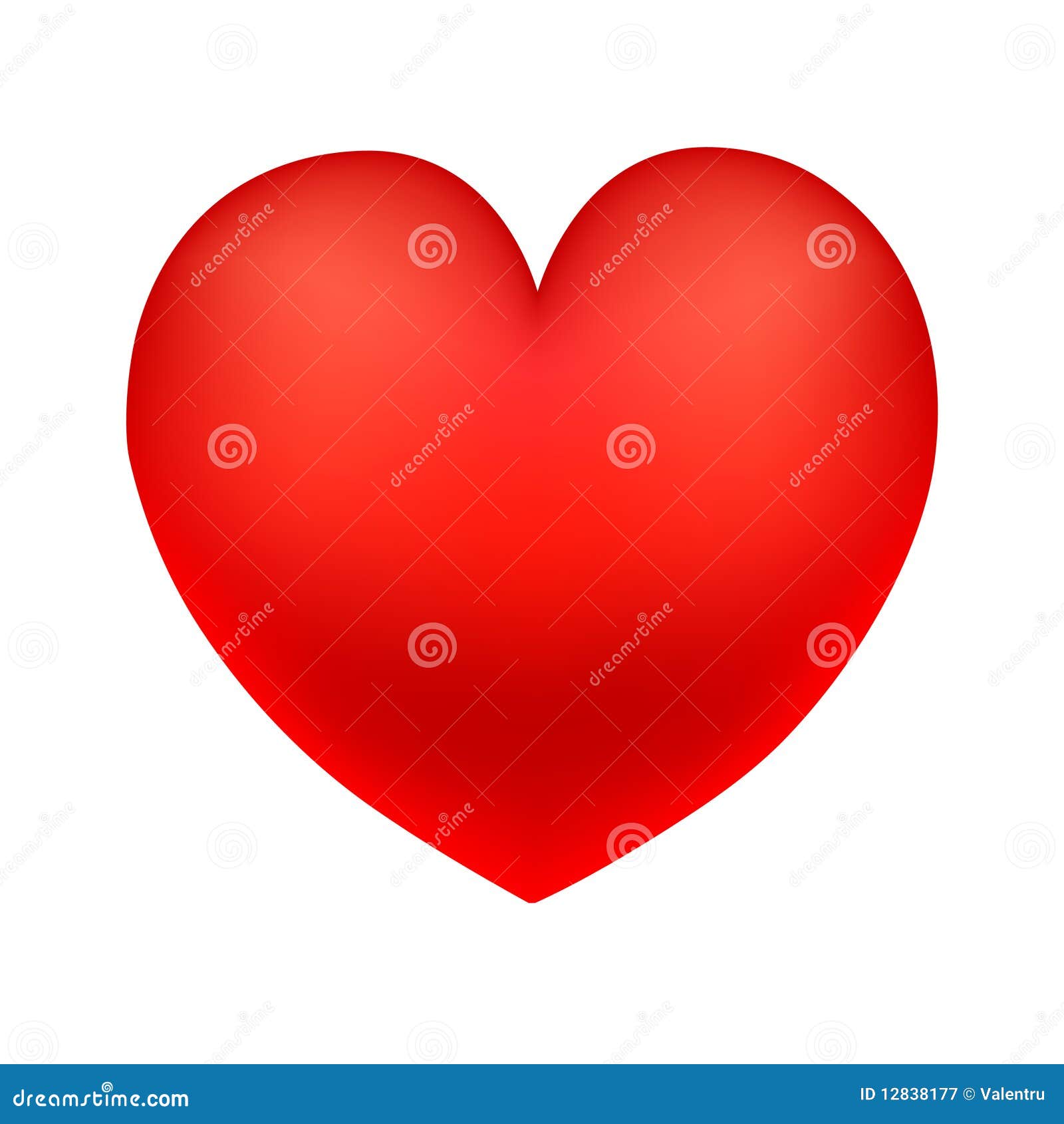 Groot rood hart vector illustratie. Illustration of verloop - 12838177