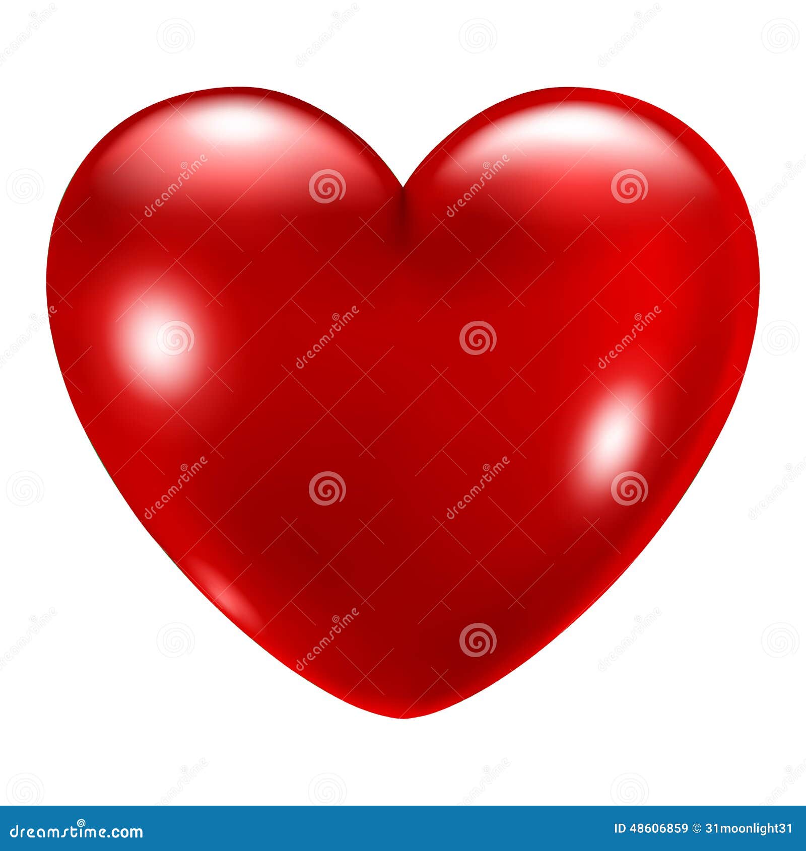 Groot Rood Hart vector illustratie. Illustration of pictogram - 48606859