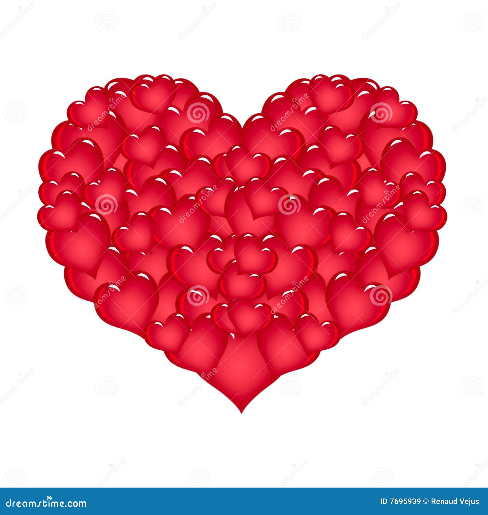 Groot rood hart stock illustratie. Illustration of gevoel - 7695939