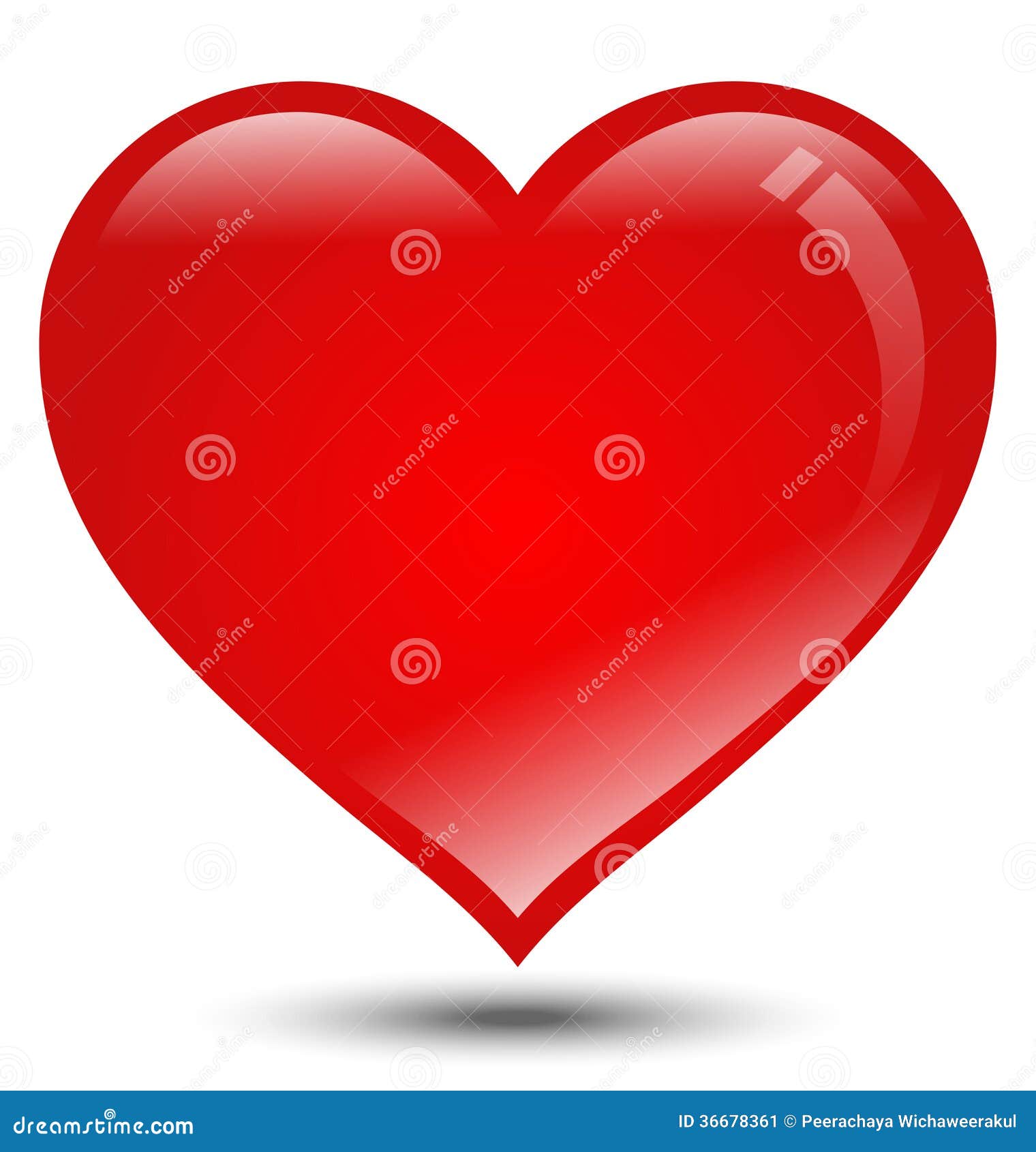 Groot Rood Hart Op Witte Achtergrond Vector Illustratie - Illustration ...