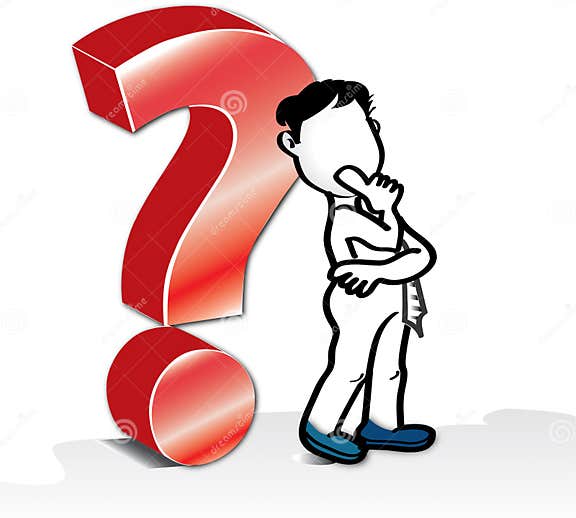 Groot Rood Vraagteken vector illustratie. Illustration of beroep - 20228845