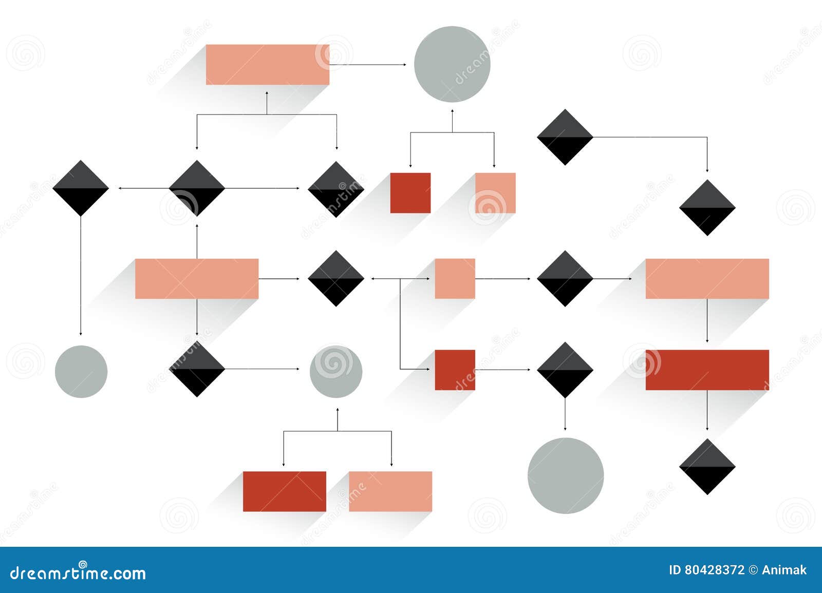Groot Stroomschema Geometrische Regeling Vector Illustratie ...