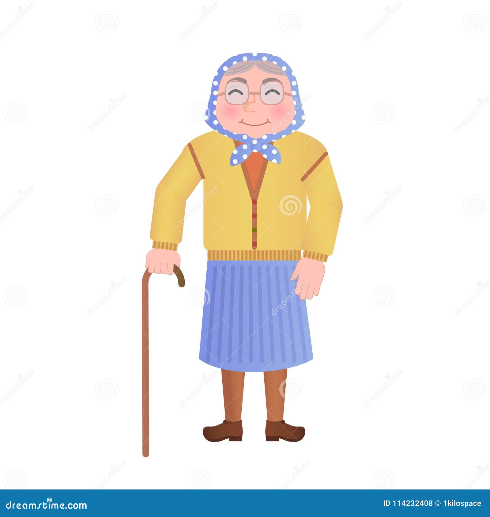 Grootmoeder vector illustratie. Illustration of familie - 114232408