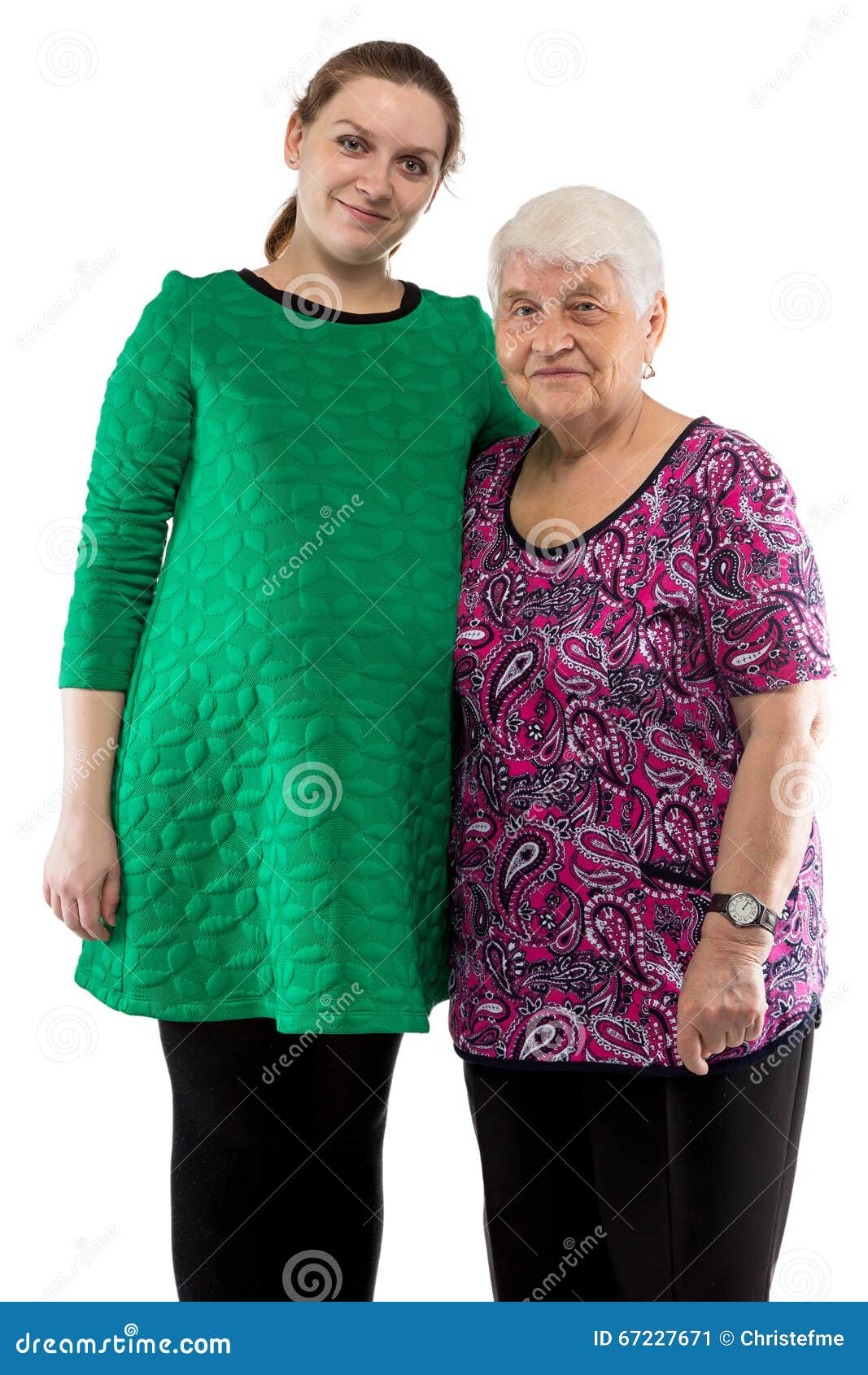 Grootmoeder En Kleindochter Stock Afbeelding - Image of twee, knuffelen ...