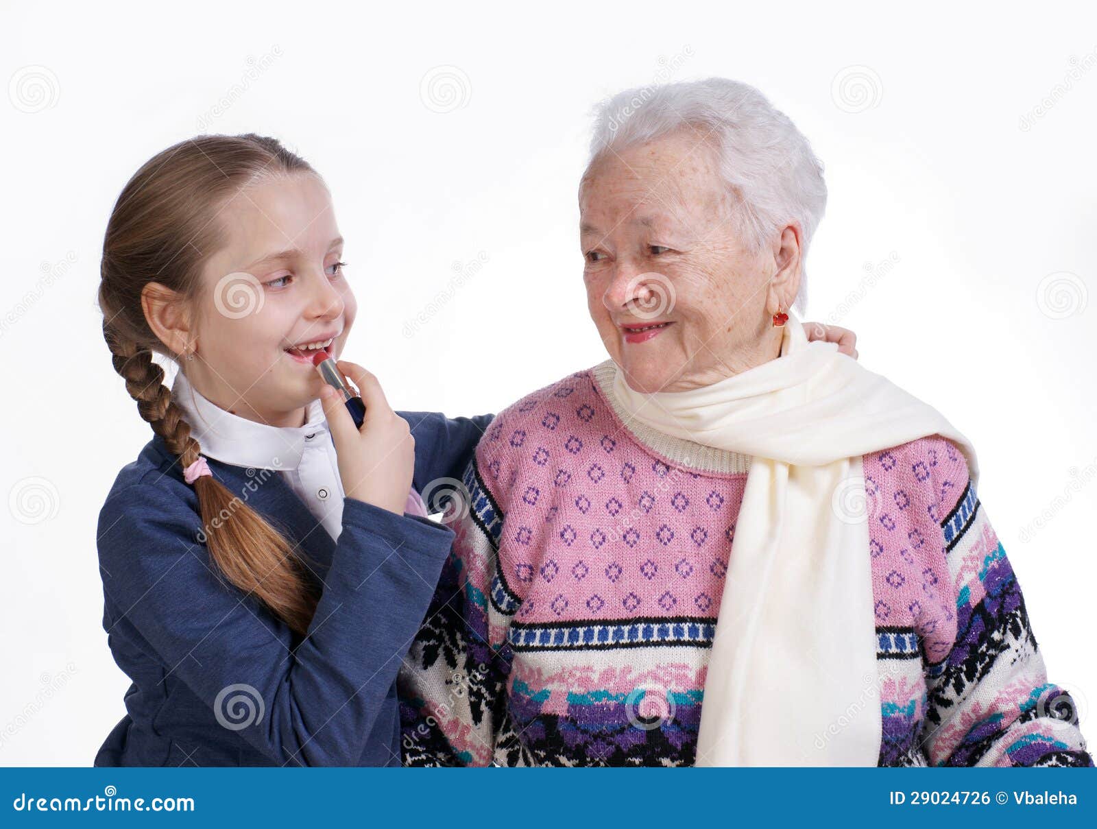 Grootmoeder Met Haar Kleindochter Stock Foto - Image of dromen ...