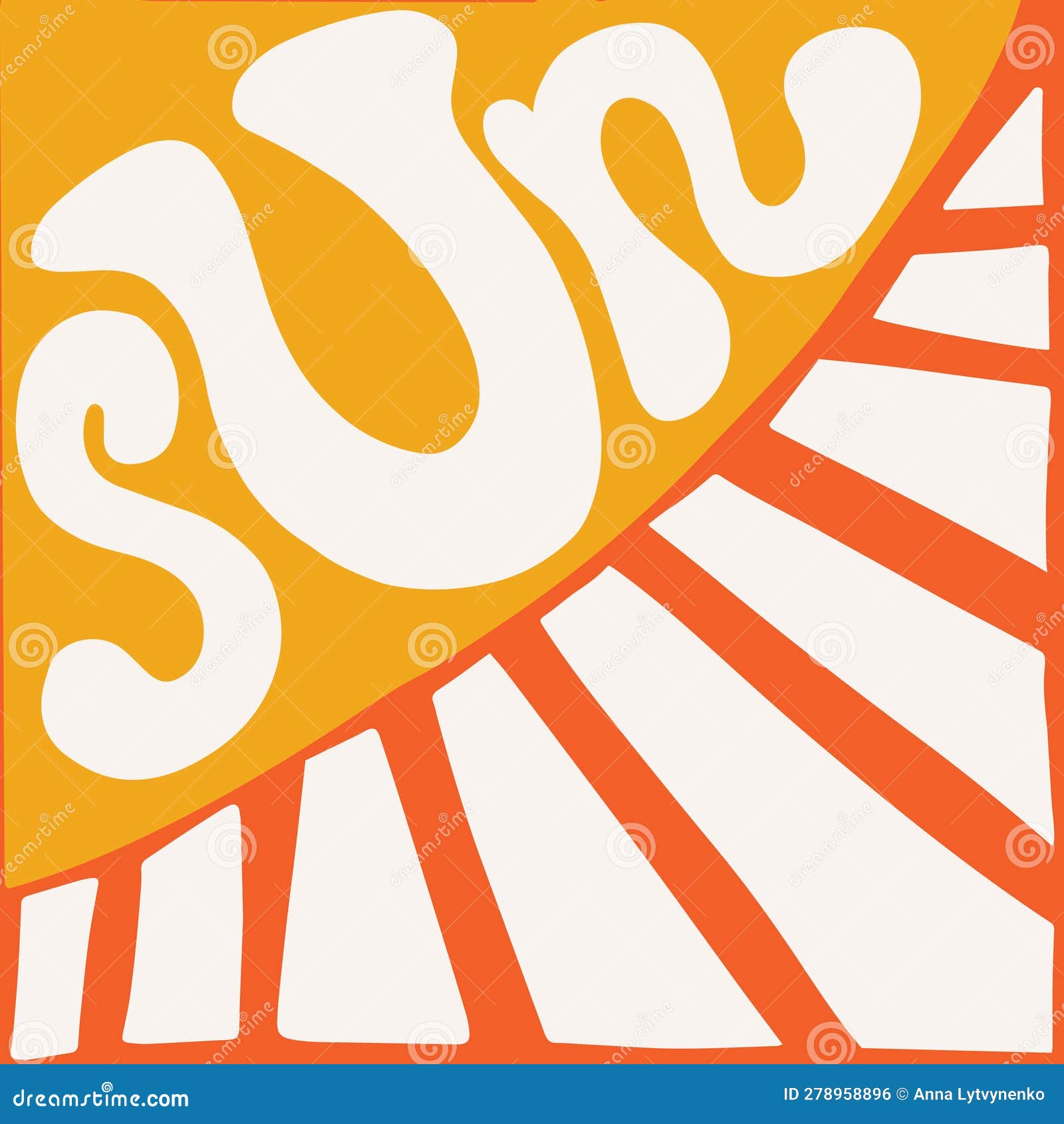 Groove Poster with Summer Sun in Vector Stock Vector - Illustration of ...
