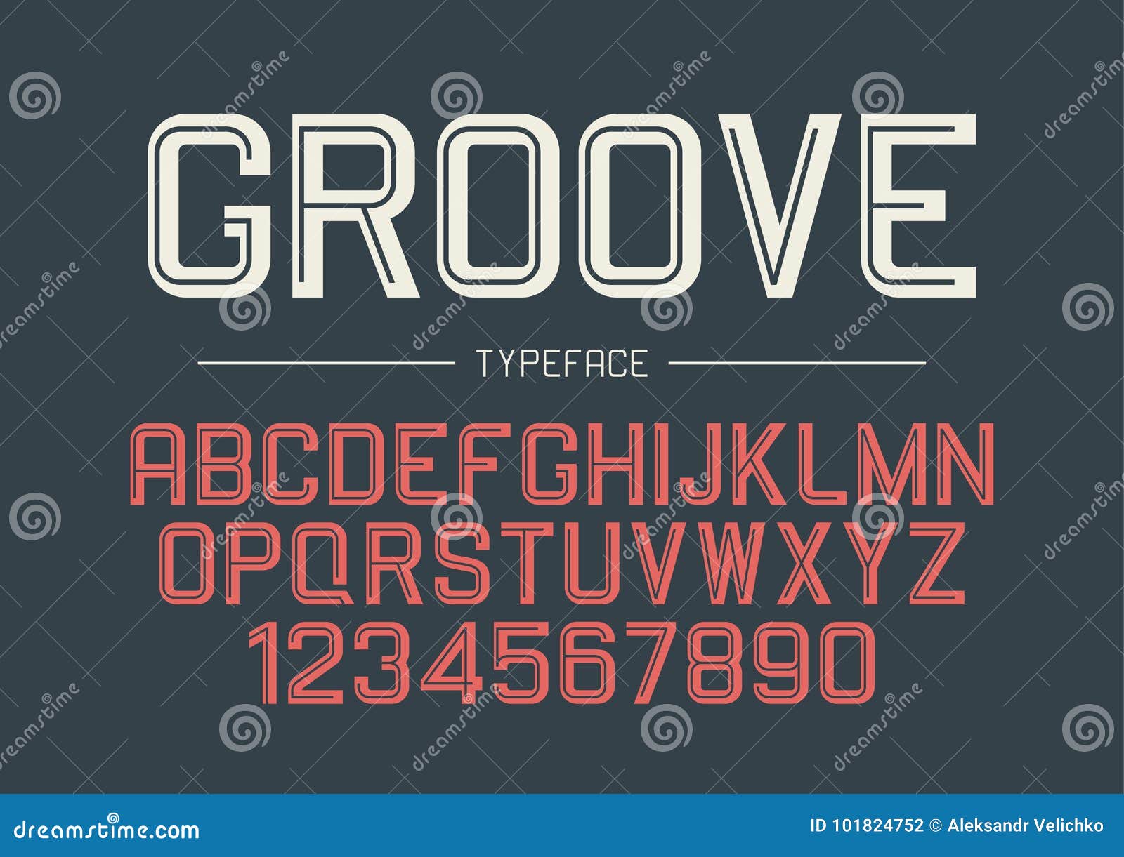 Groove Vector Decorative Bold Font Design, Alphabet, Typeface ...
