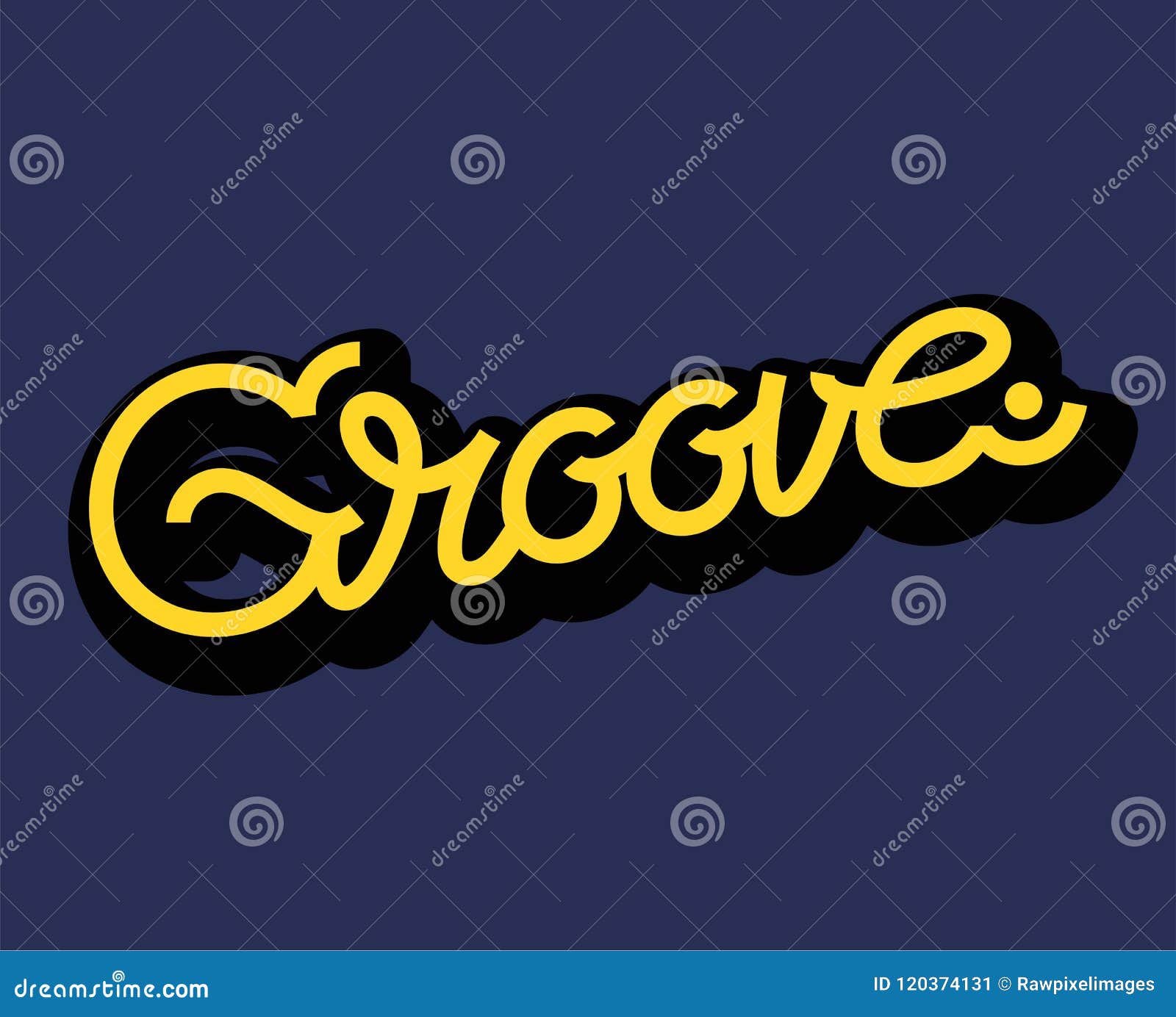 Groove Word Typography Design Illustration Stock Vector - Illustration ...