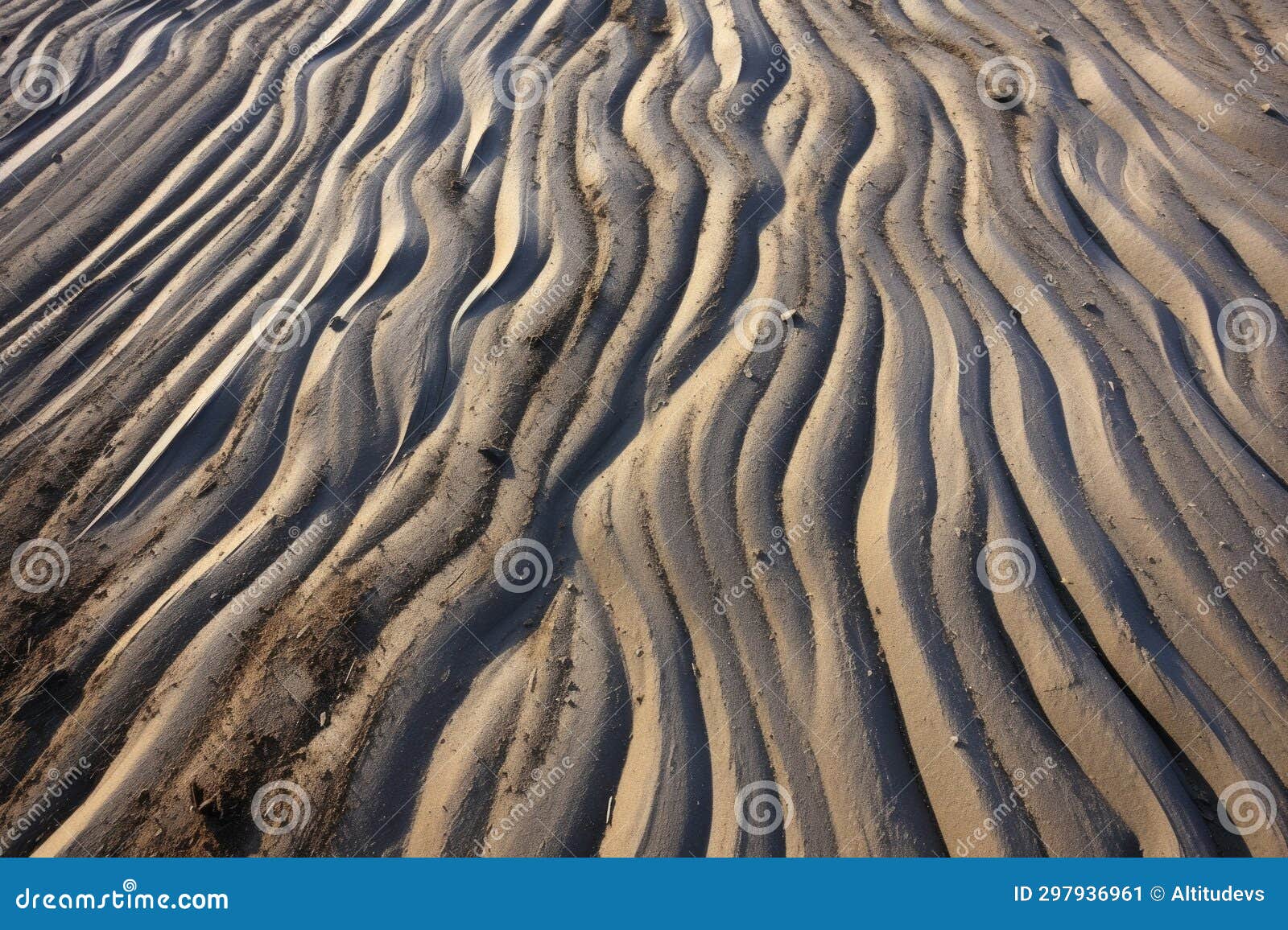 Grooves Left by a Rake in the Mud Stock Image - Image of outdoor ...