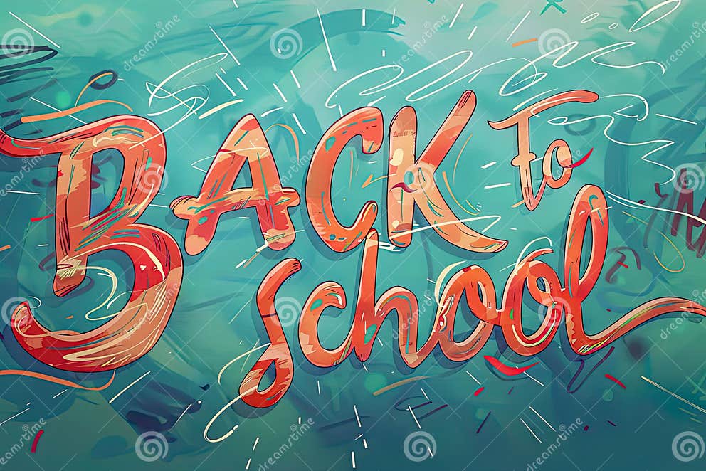 Groovy Back To School Text Background with Dynamic Typography Stock ...