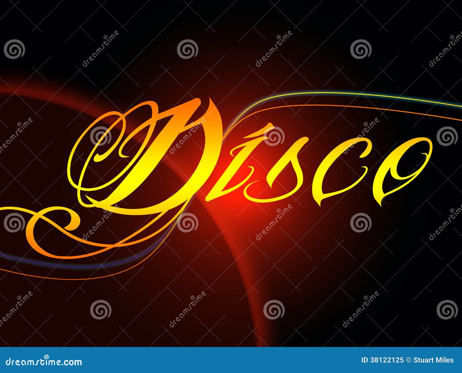 Groovy Disco Means Dancing Party and Music Stock Illustration ...