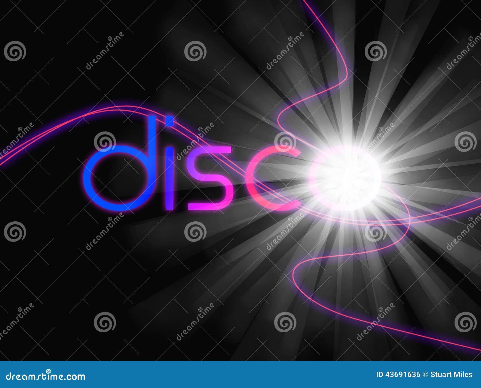 Groovy Disco Means Dancing Partying and Music Stock Illustration ...