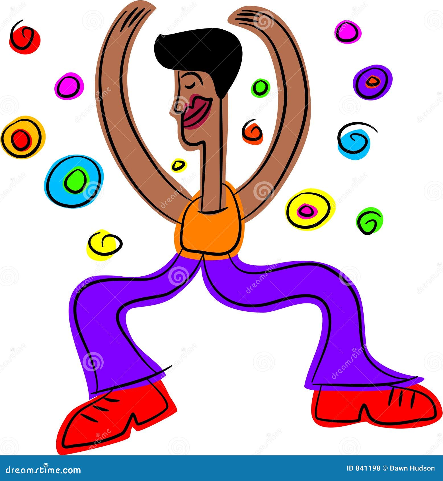 Groovy dude stock illustration. Illustration of groovy - 841198