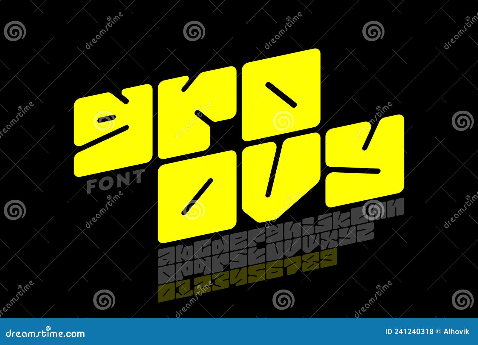 Groovy Font Vector Illustration | CartoonDealer.com #254024800