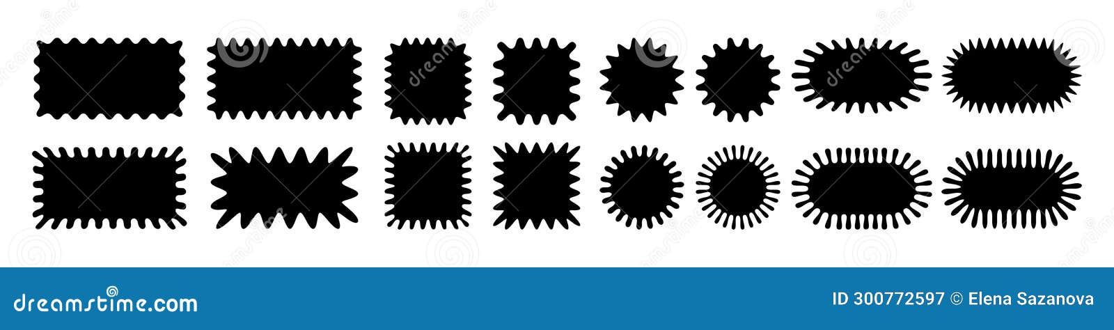 A Groovy Frame With A Wavy Edge And A Simple Y2k Border Cartoon Vector ...