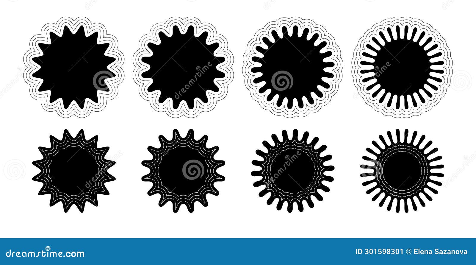 A Groovy Frame with a Wavy Edge and a Simple Y2k Border Square Shape ...