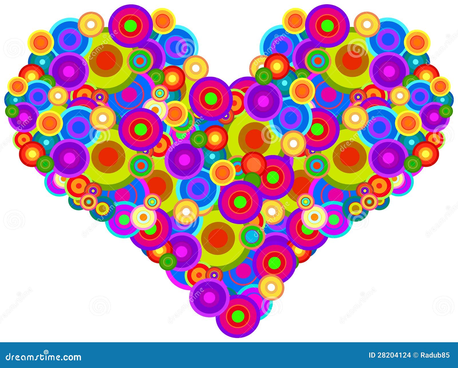 Groovy Heart stock vector. Illustration of colored, artistic - 28204124