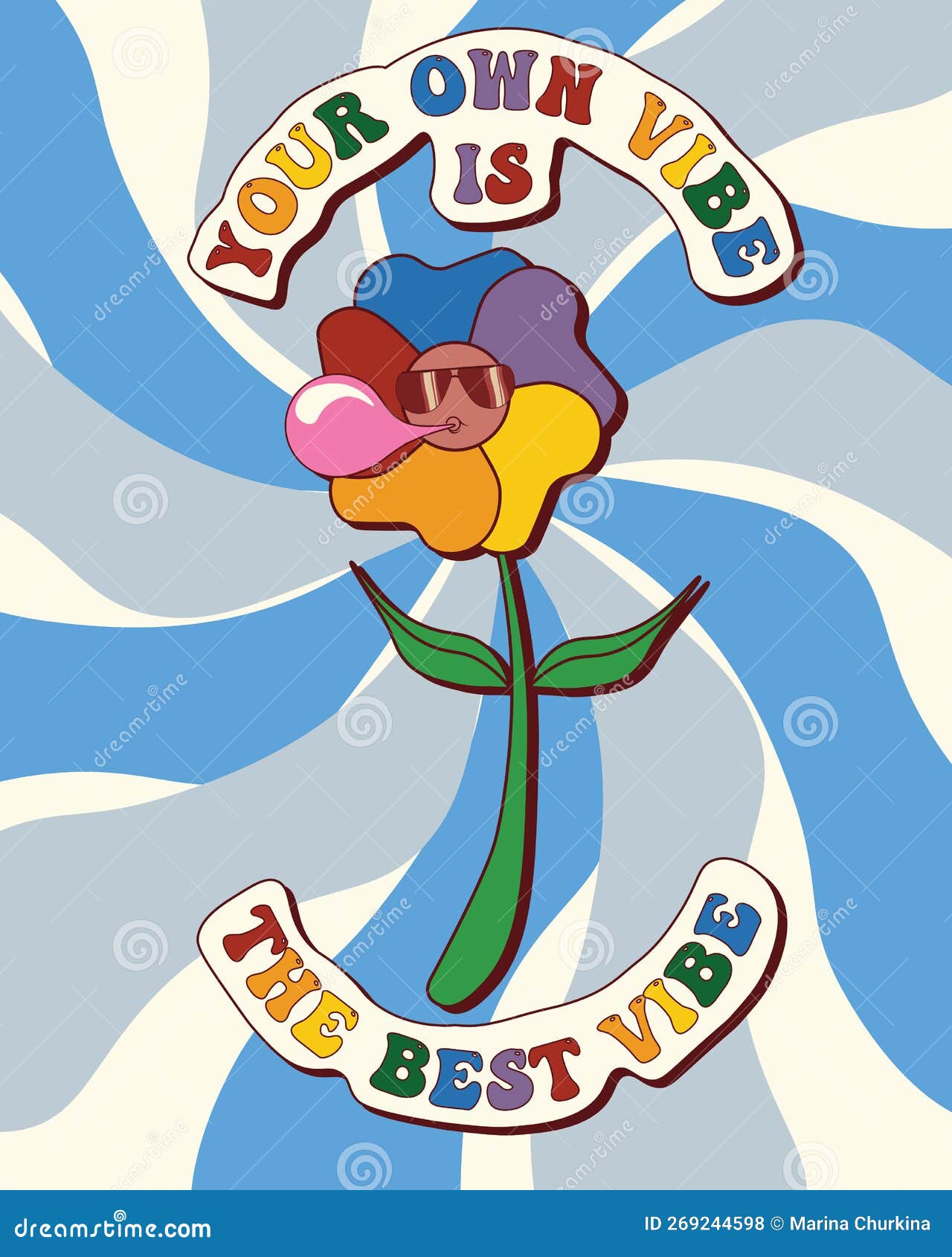 Y2k Vibe Groovy Posters With Emoji Vector Illustration | CartoonDealer ...