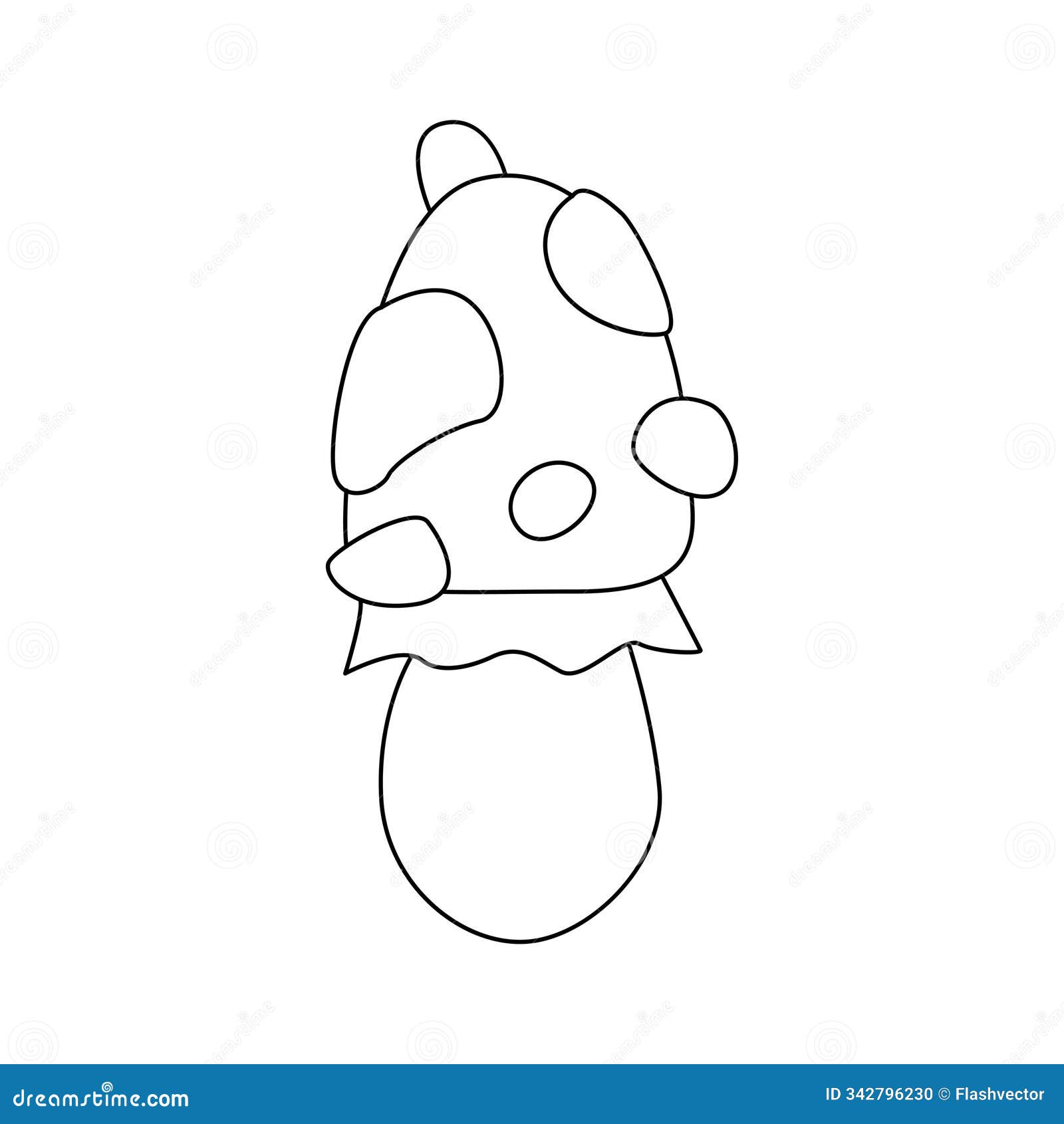 Groovy Line Psychedelic Mushroom, Funny Toadstool with Spots Stock ...