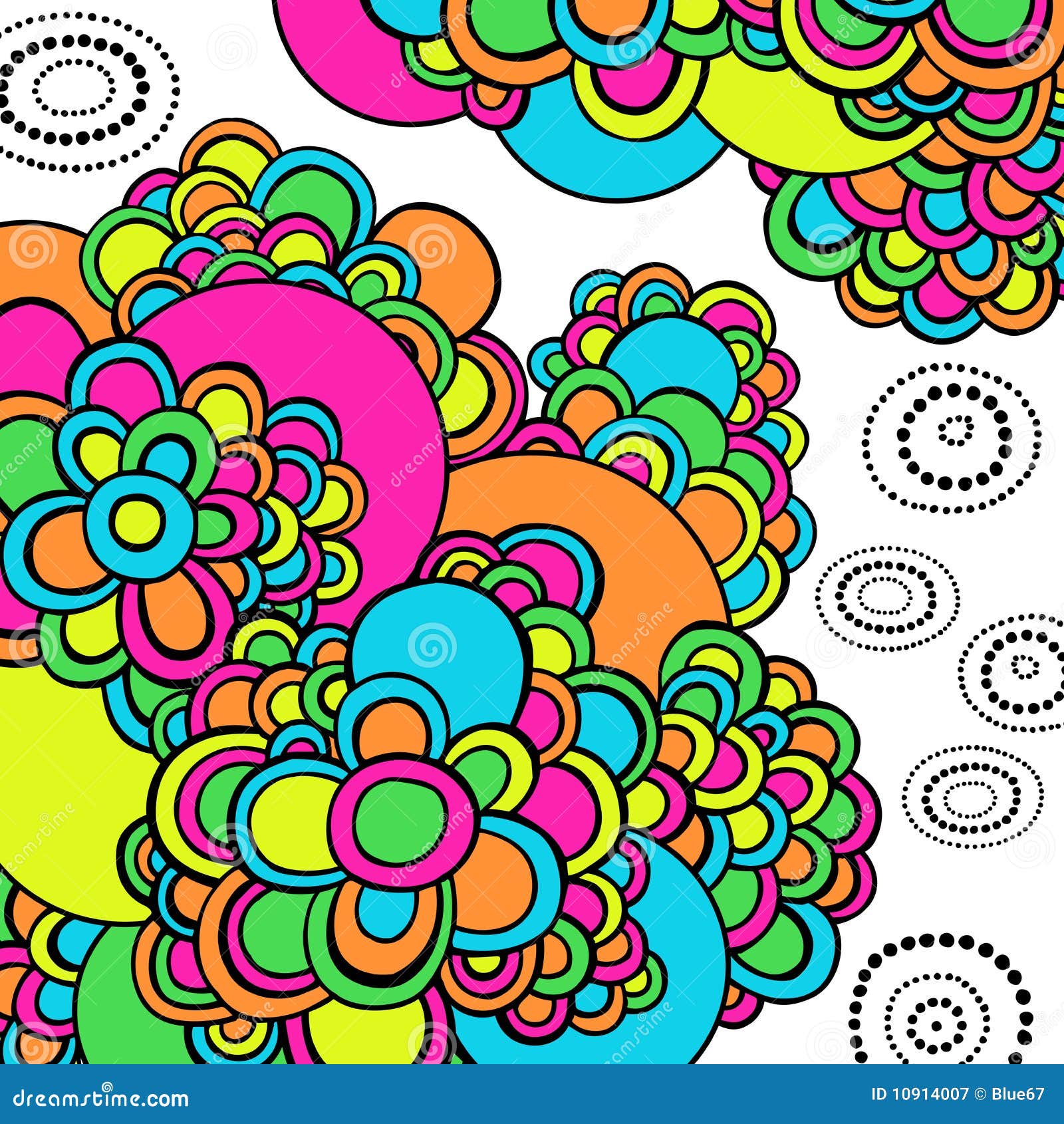 Groovy Psychedelic Abstract Doodles Vector | CartoonDealer.com #10914007