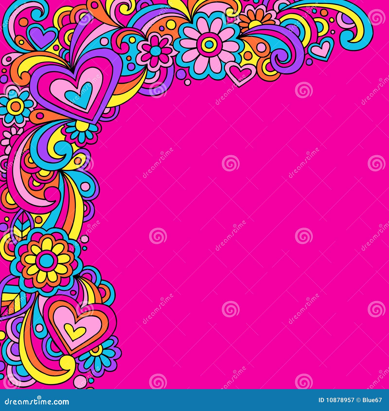 Groovy Psychedelic Doodles Vector Stock Vector - Illustration of ...
