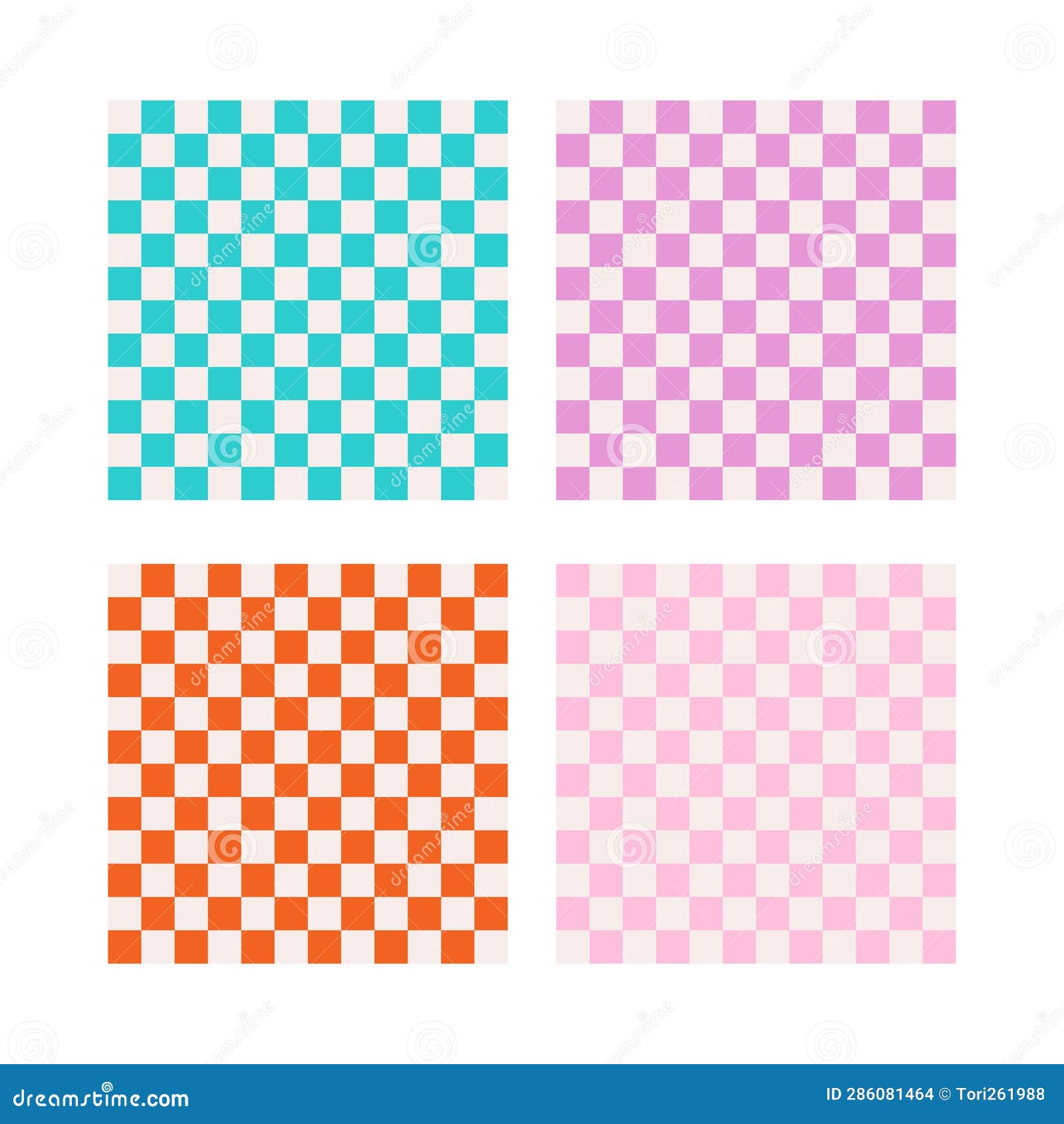 Groovy and Retro Cool Cute Checkerboard Pattern Stock Illustration ...