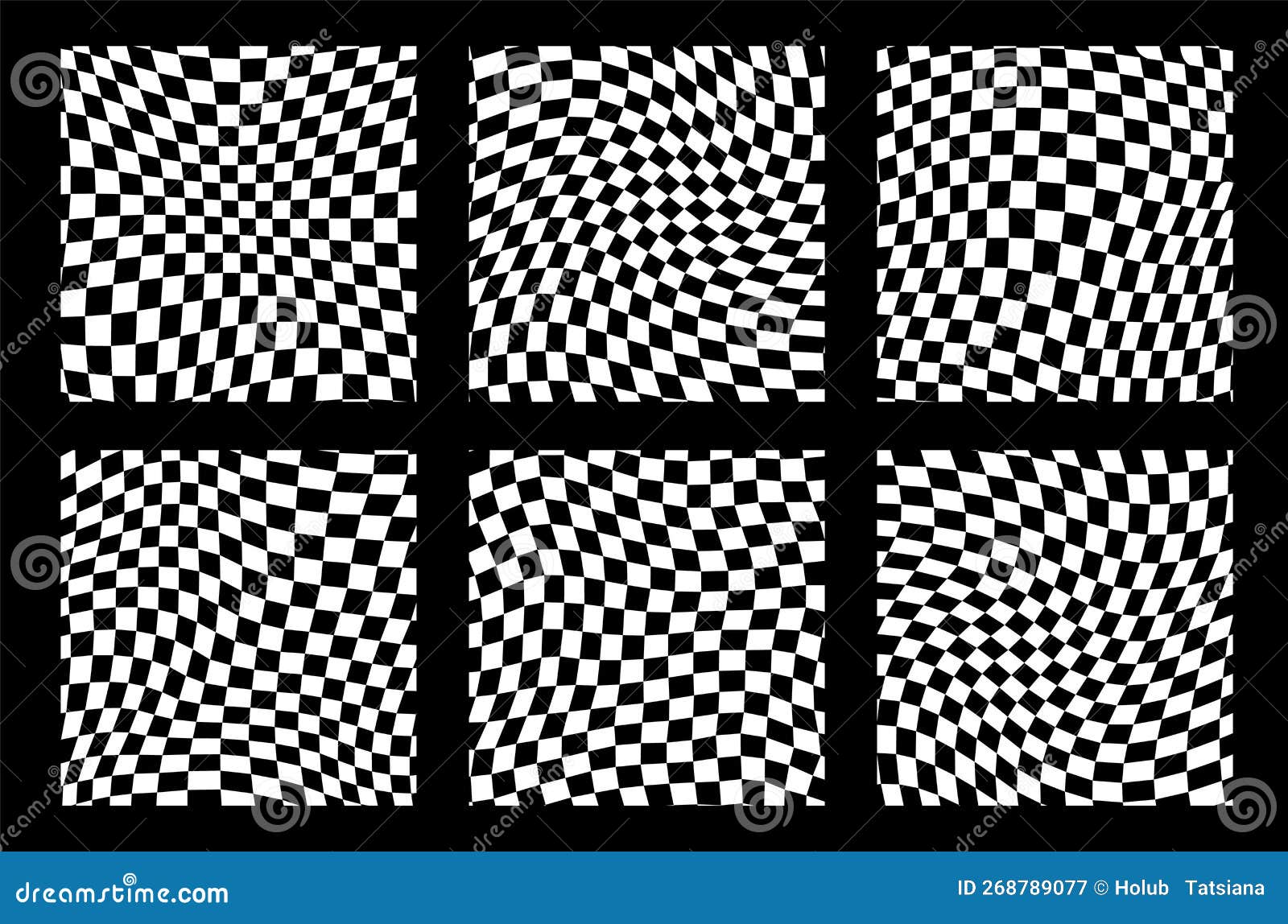 Groovy Retro Pattern Background in Psychedelic Checkered Backdrop Style ...