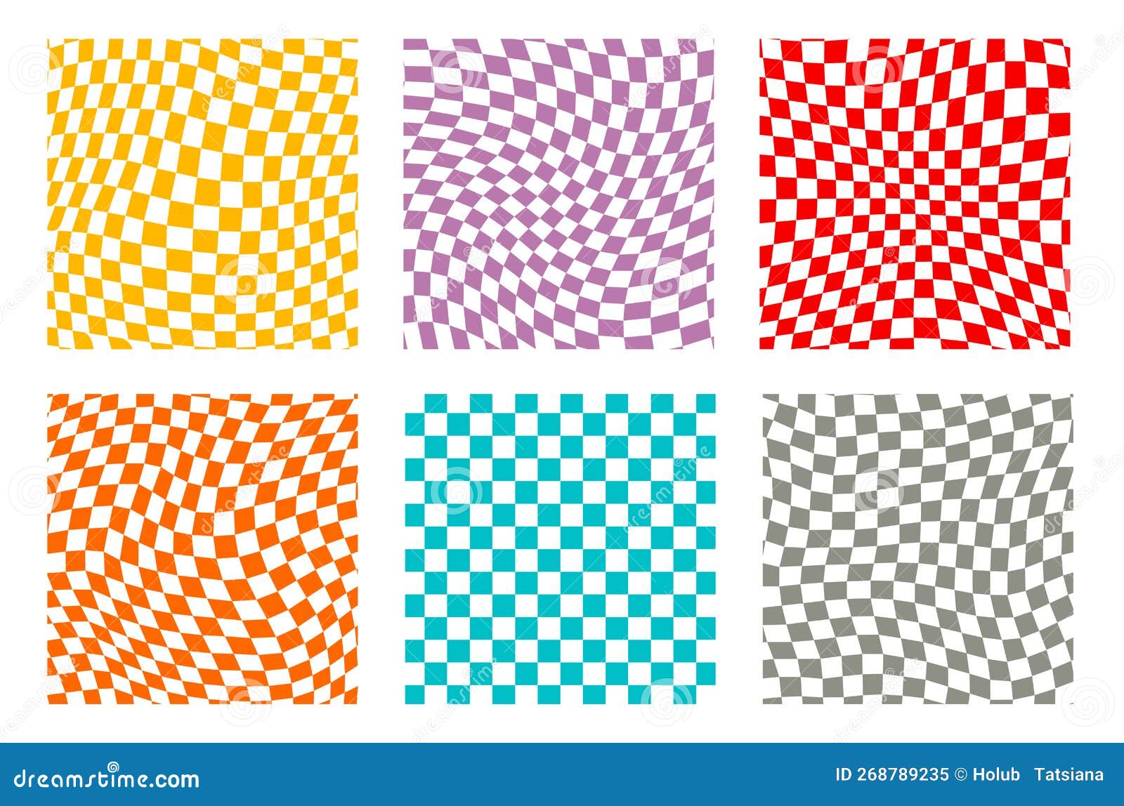 Groovy Retro Pattern Background in Psychedelic Checkered Backdrop Style ...