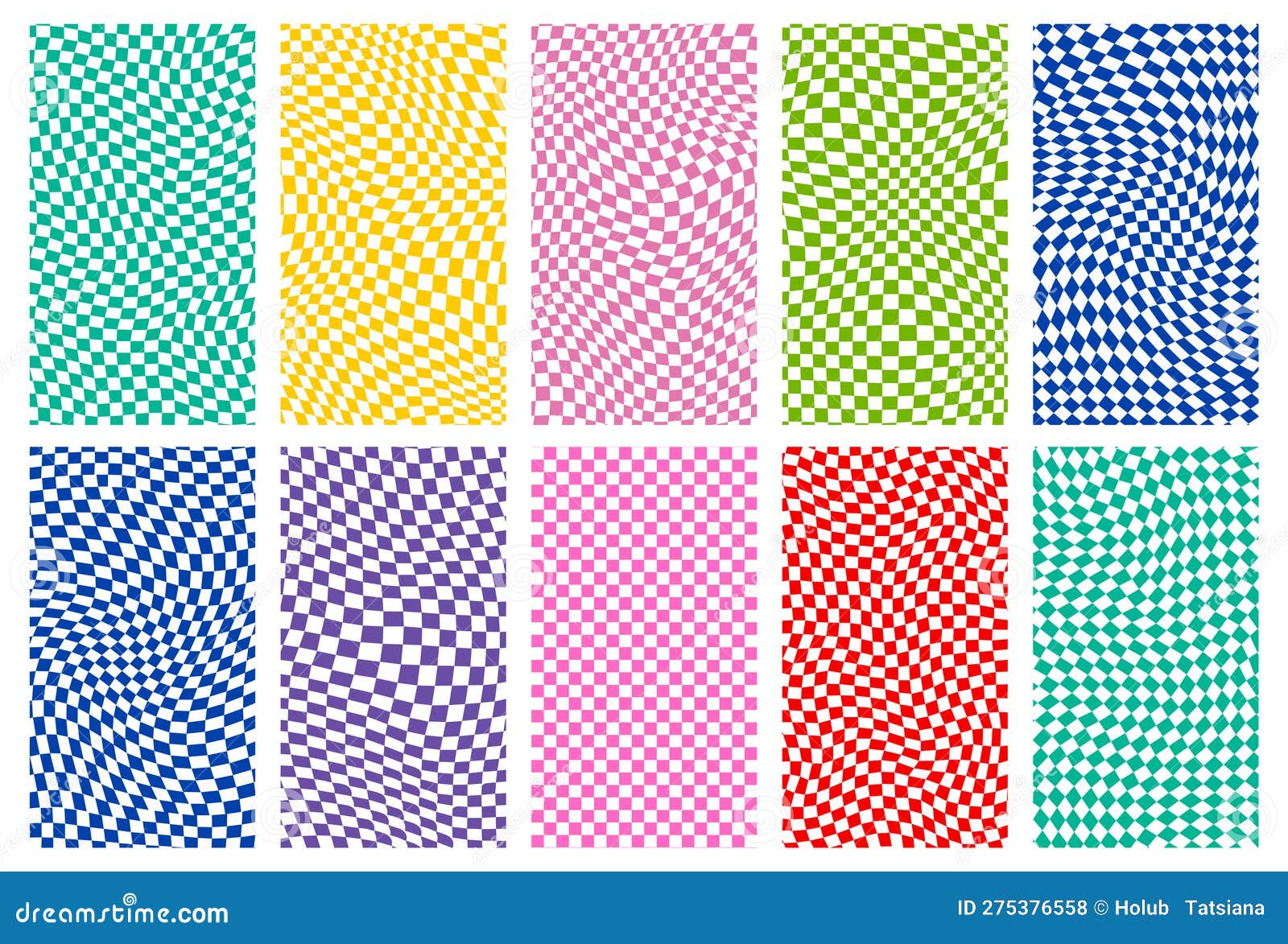 Groovy Retro Pattern Background in Psychedelic Checkered Backdrop Style ...
