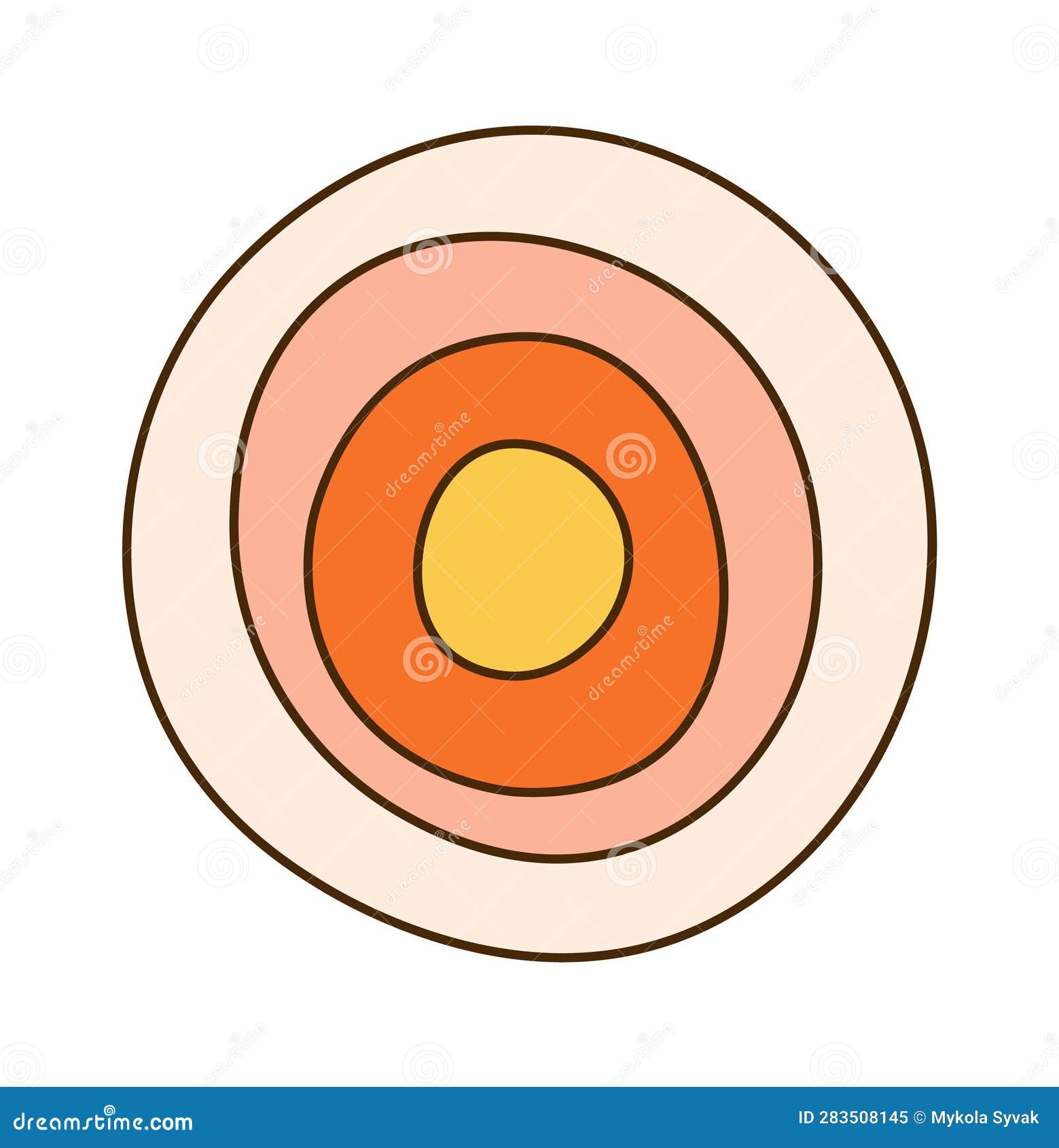 Groovy Rounded Element stock vector. Illustration of graphic - 283508145