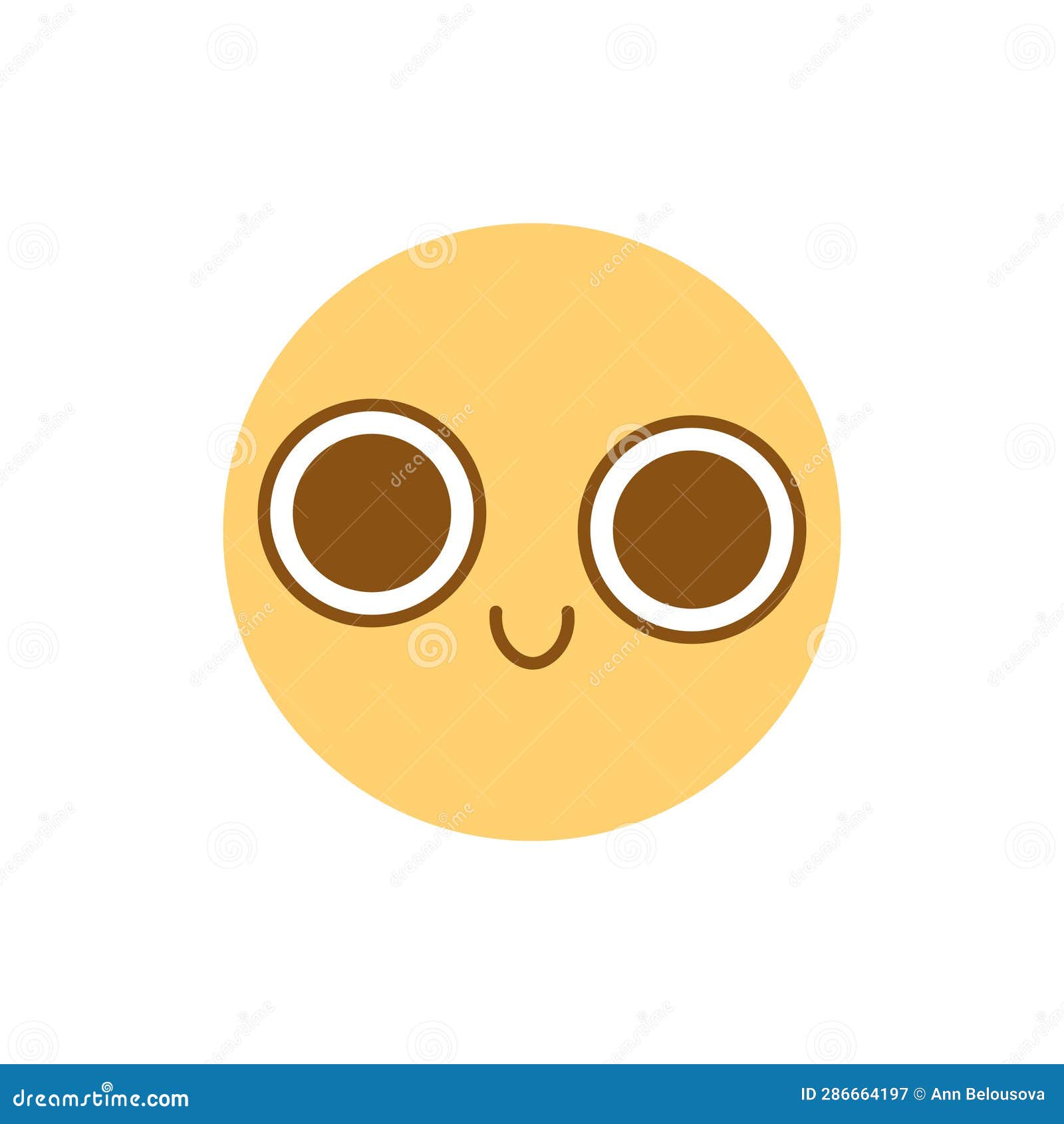 Groovy Smiley Face Big Eyes. Vector Illustration Stock Illustration ...