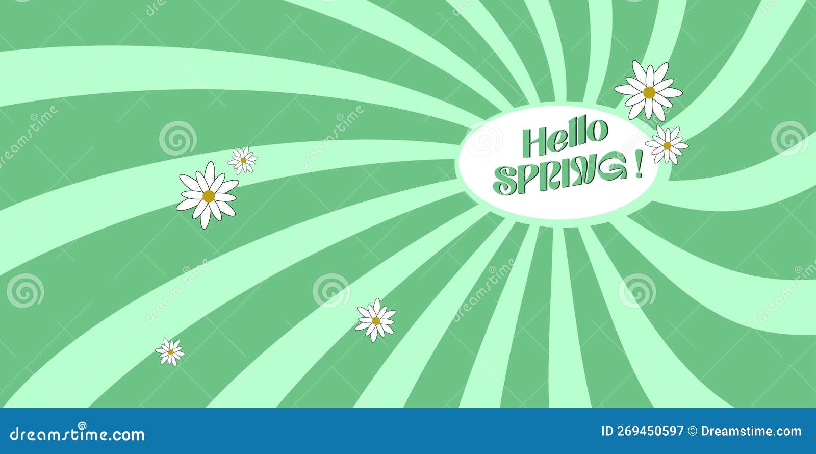 Groovy Twisted Background Hello Spring. Twisted and Distorted Vector ...