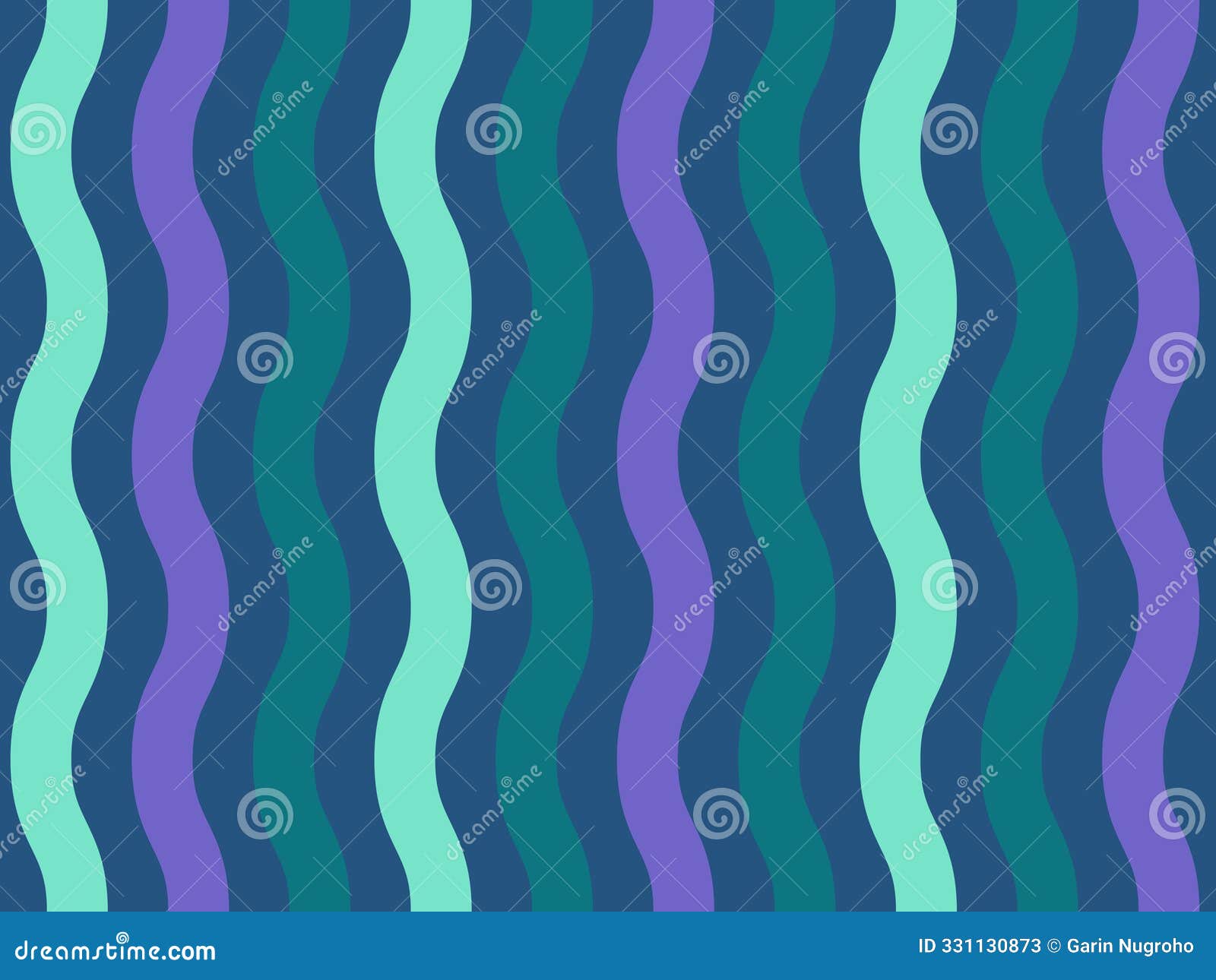 Groovy Waves Seamless Pattern. Psychedelic Abstract Curved Vector ...