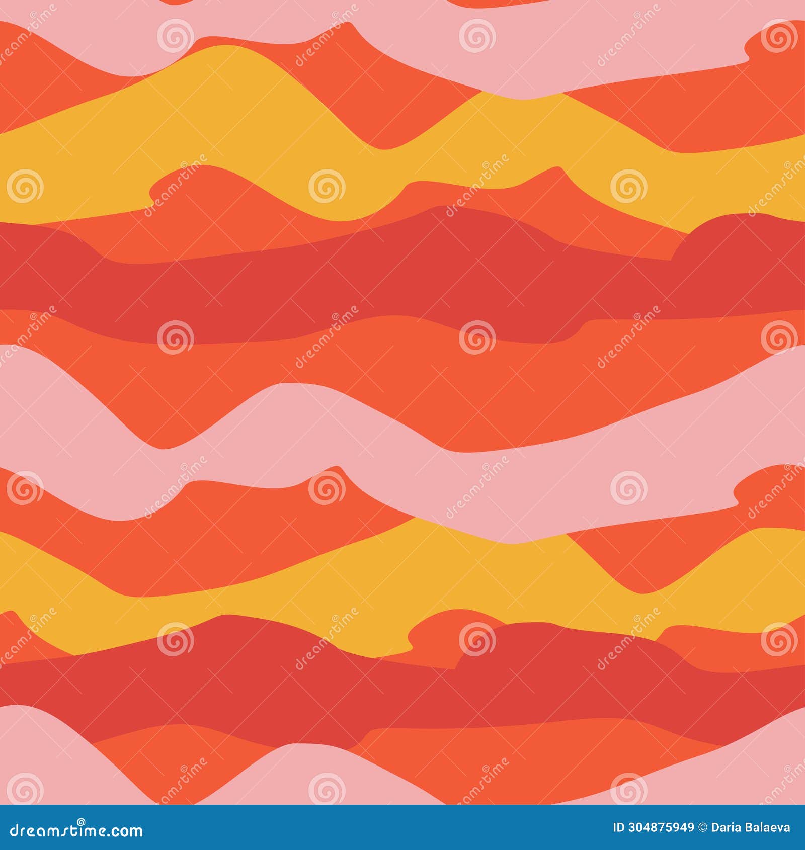 Groovy Waves Psychedelic Seamless Pattern Stock Vector - Illustration ...