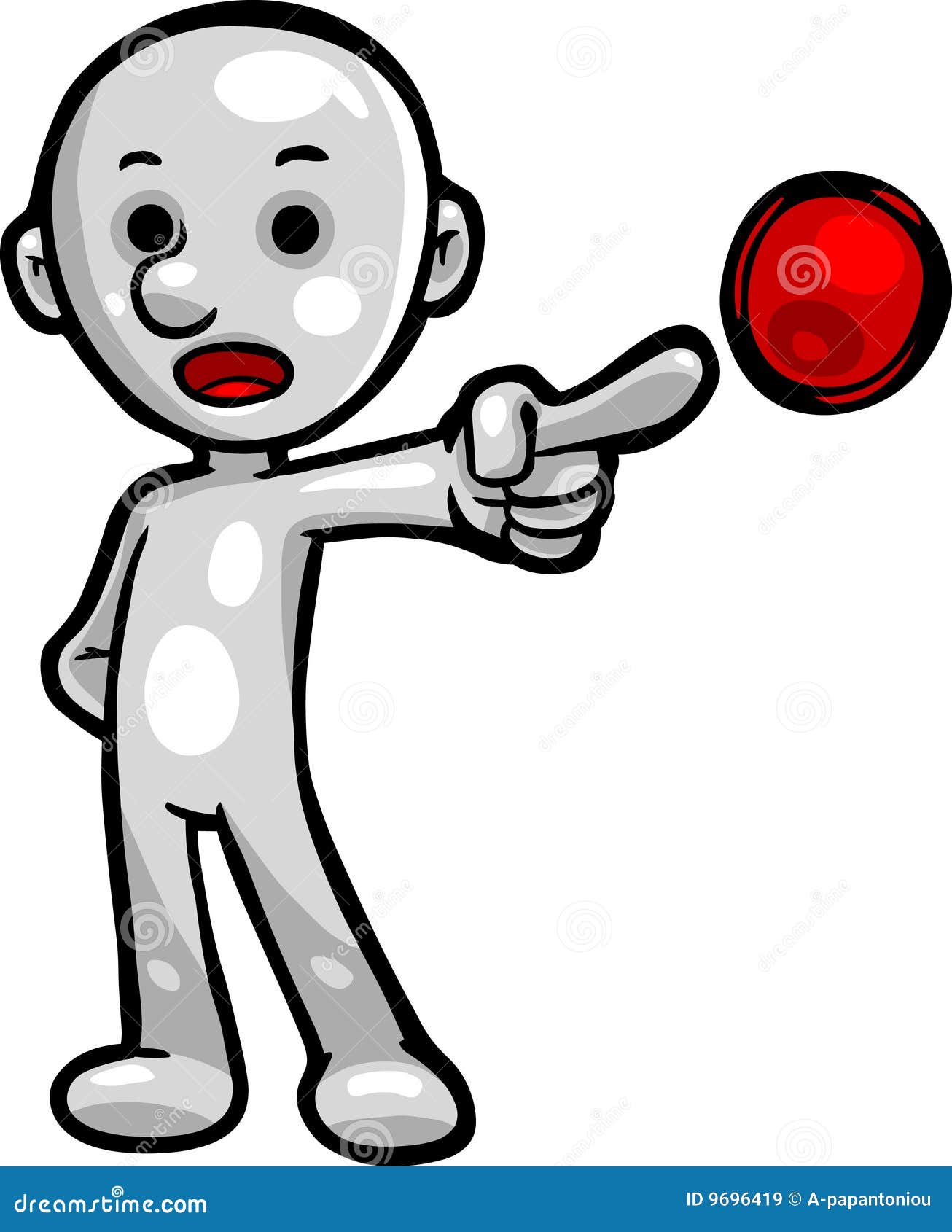 Gros Point Noir Dirigeant Le Smartoon Illustration de Vecteur ...