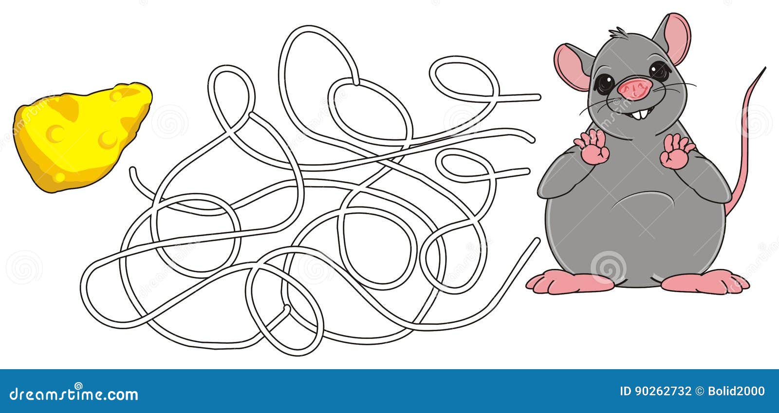 Gros rat et labyrinthe illustration stock. Illustration du nature ...