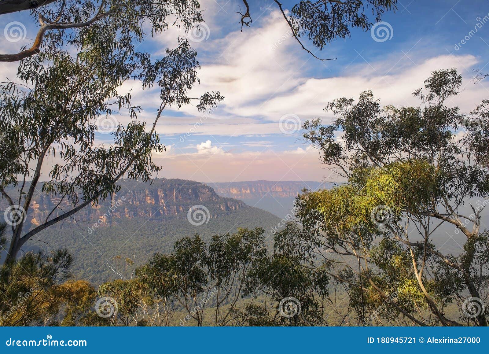The Grose Valley in the Blue Mountains, NSW, Australia Stock Image ...