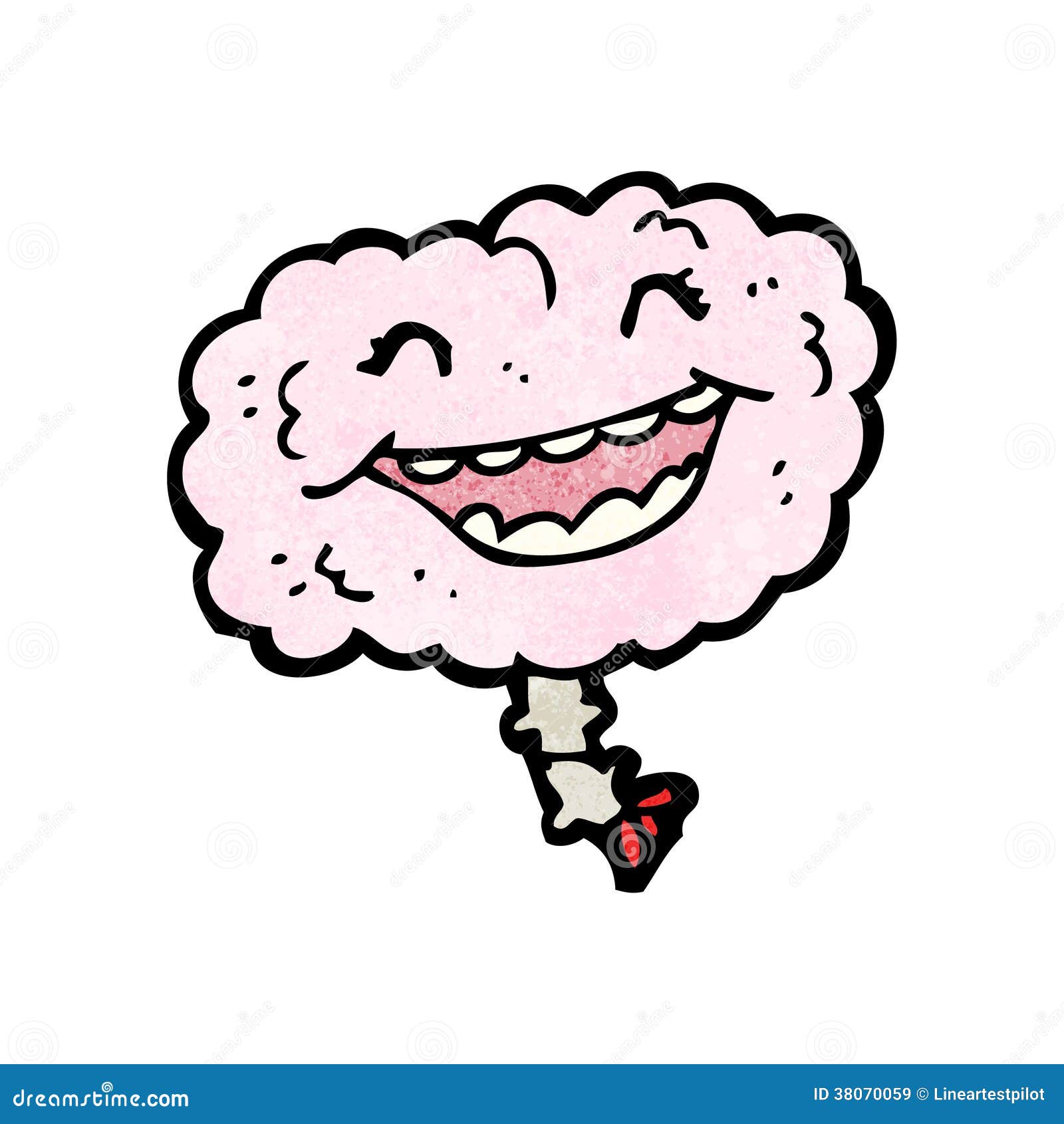 Gross Cartoon Laughing Brain Stock Vector - Illustration of hand ...