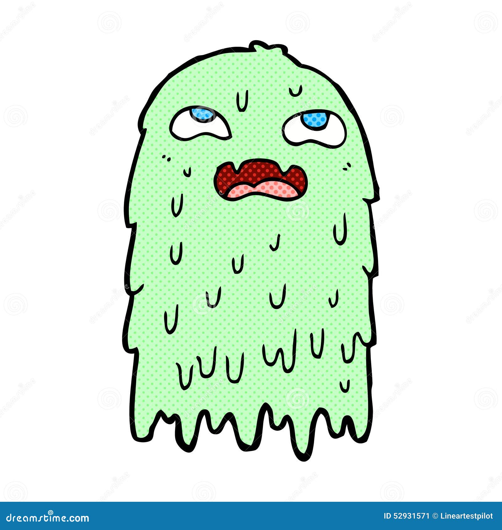 Gross comic cartoon ghost stock illustration. Illustration of rough ...