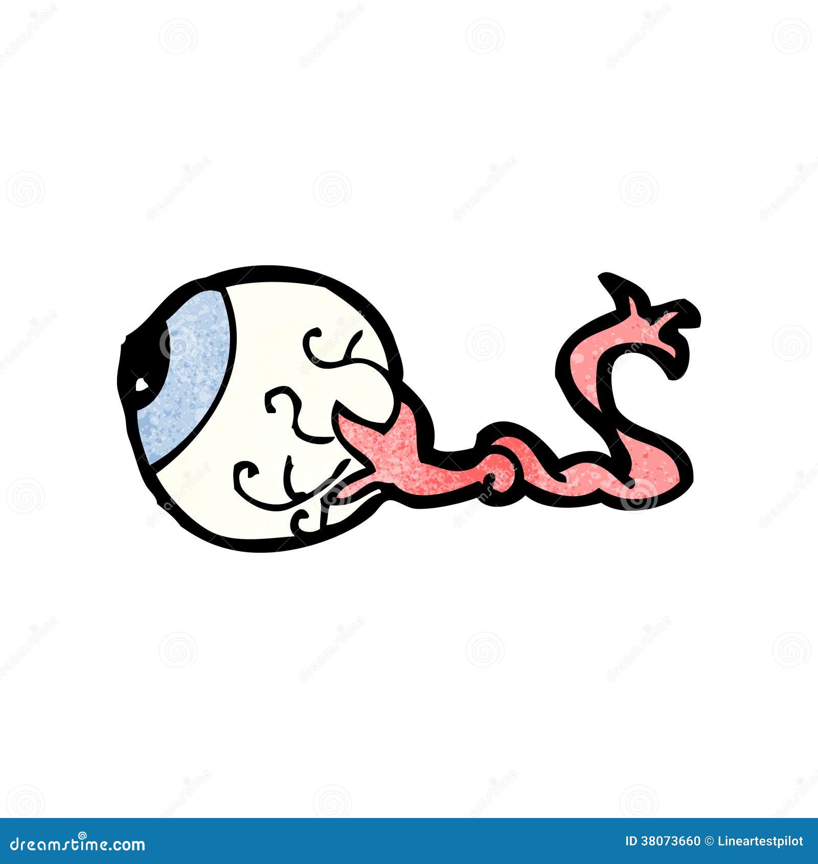 Eyeball Hanging Out Of Socket Cartoon
