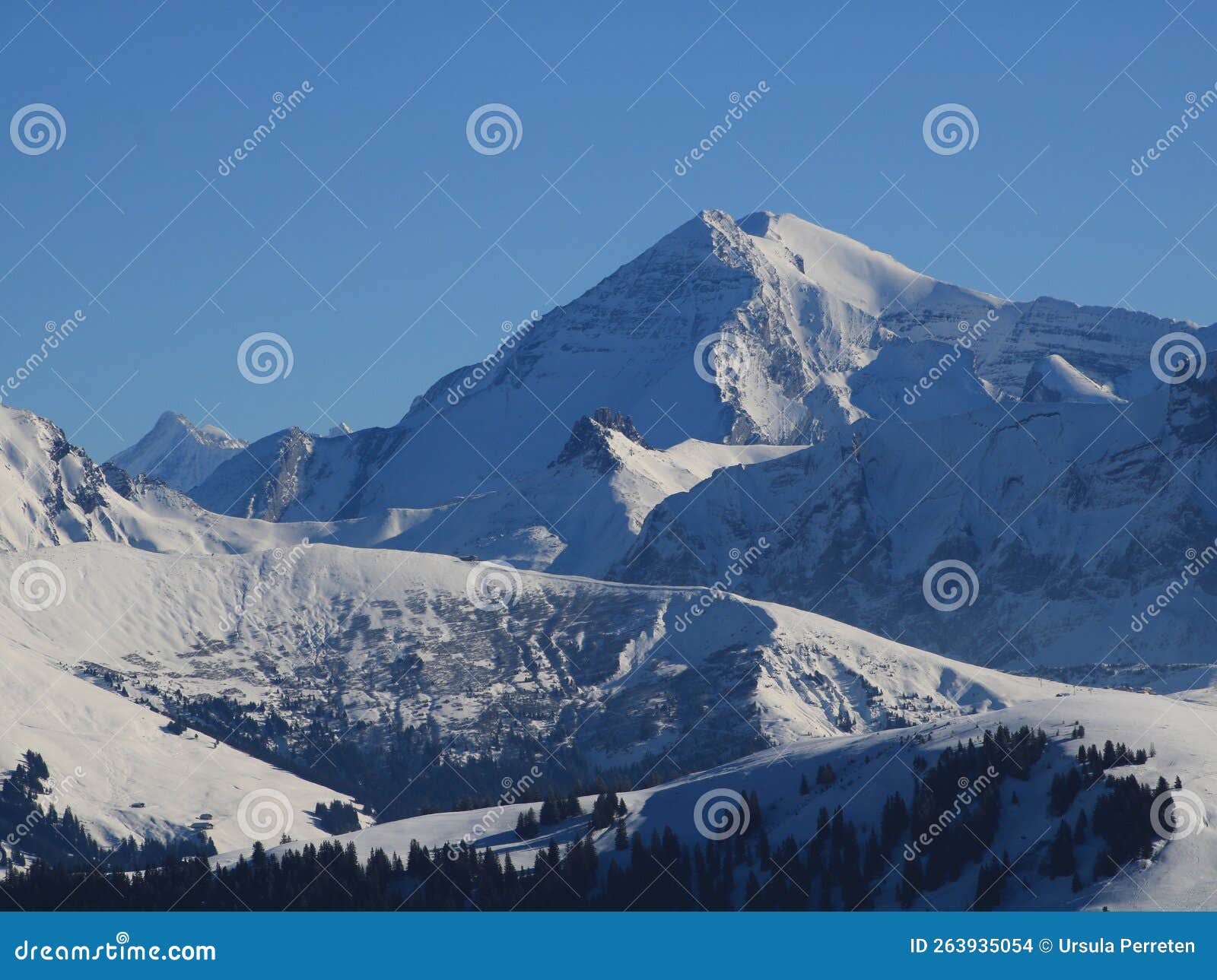 Gross Loner, High Mountain in the Bernese Oberland Stock Photo - Image ...
