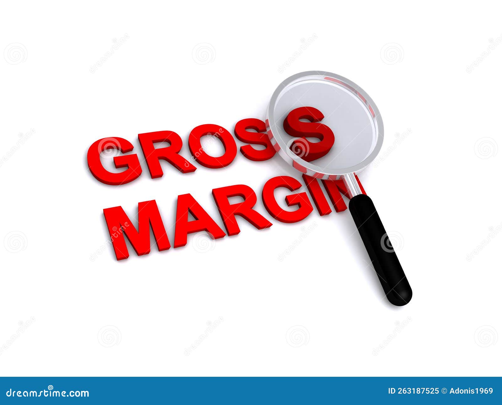 GM, Gross Margin. Concept With Keywords, People And Icons. Flat Vector ...