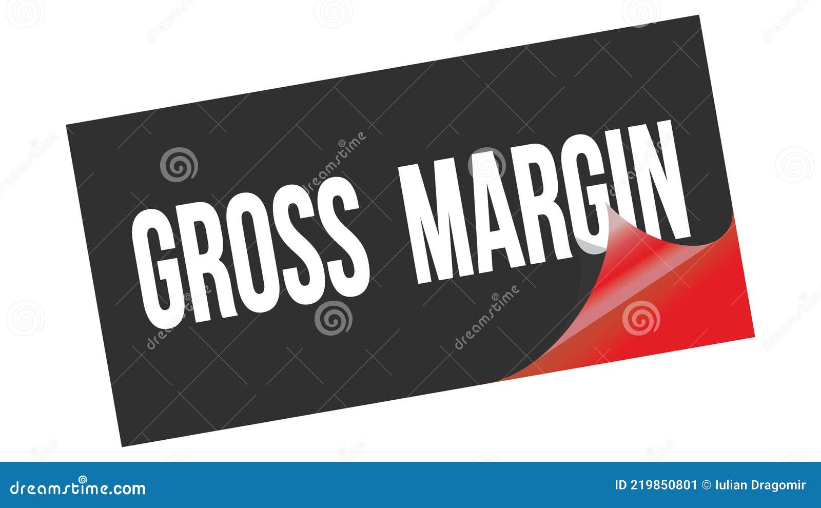 GROSS MARGIN Text on Black Red Sticker Stamp Stock Illustration ...