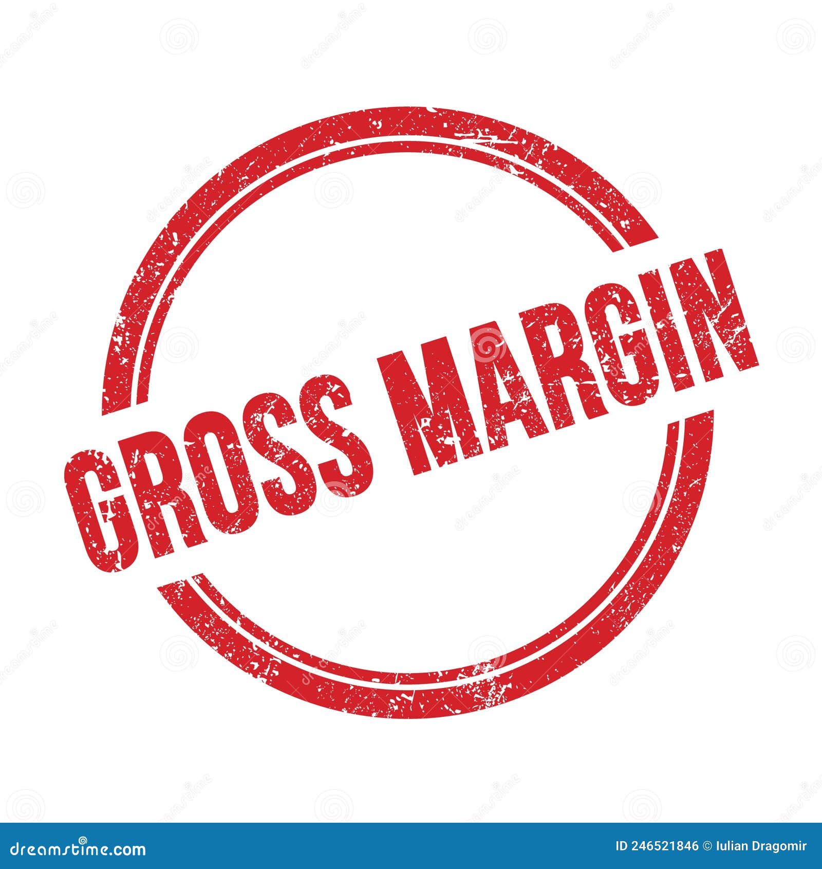 GROSS MARGIN Text Written on Red Grungy Round Stamp Stock Illustration ...