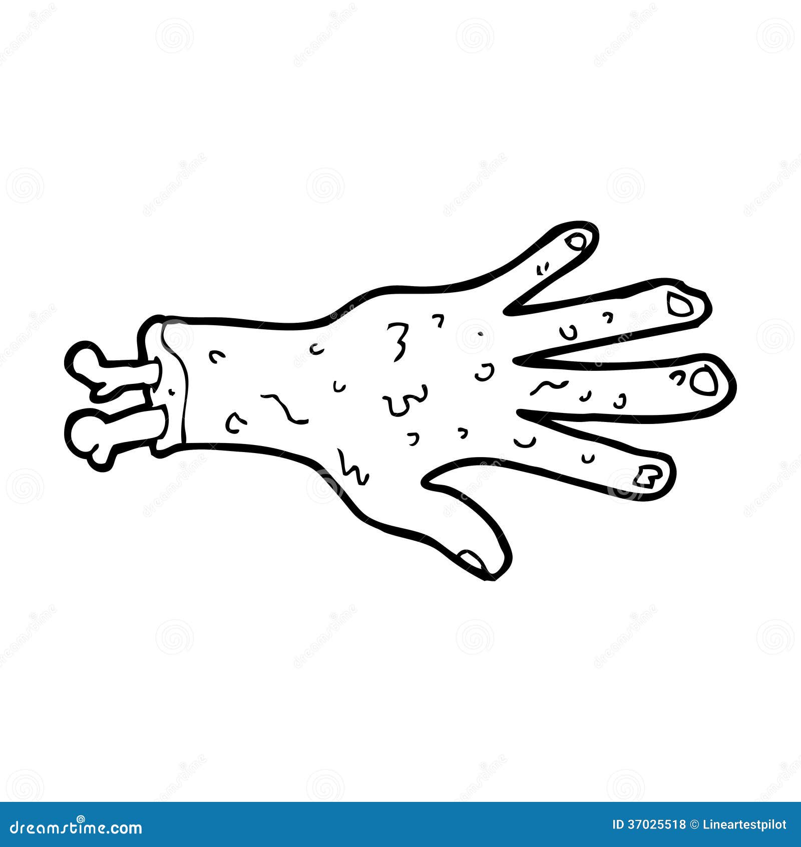 Gross severed hand cartoon stock illustration. Illustration of retro ...