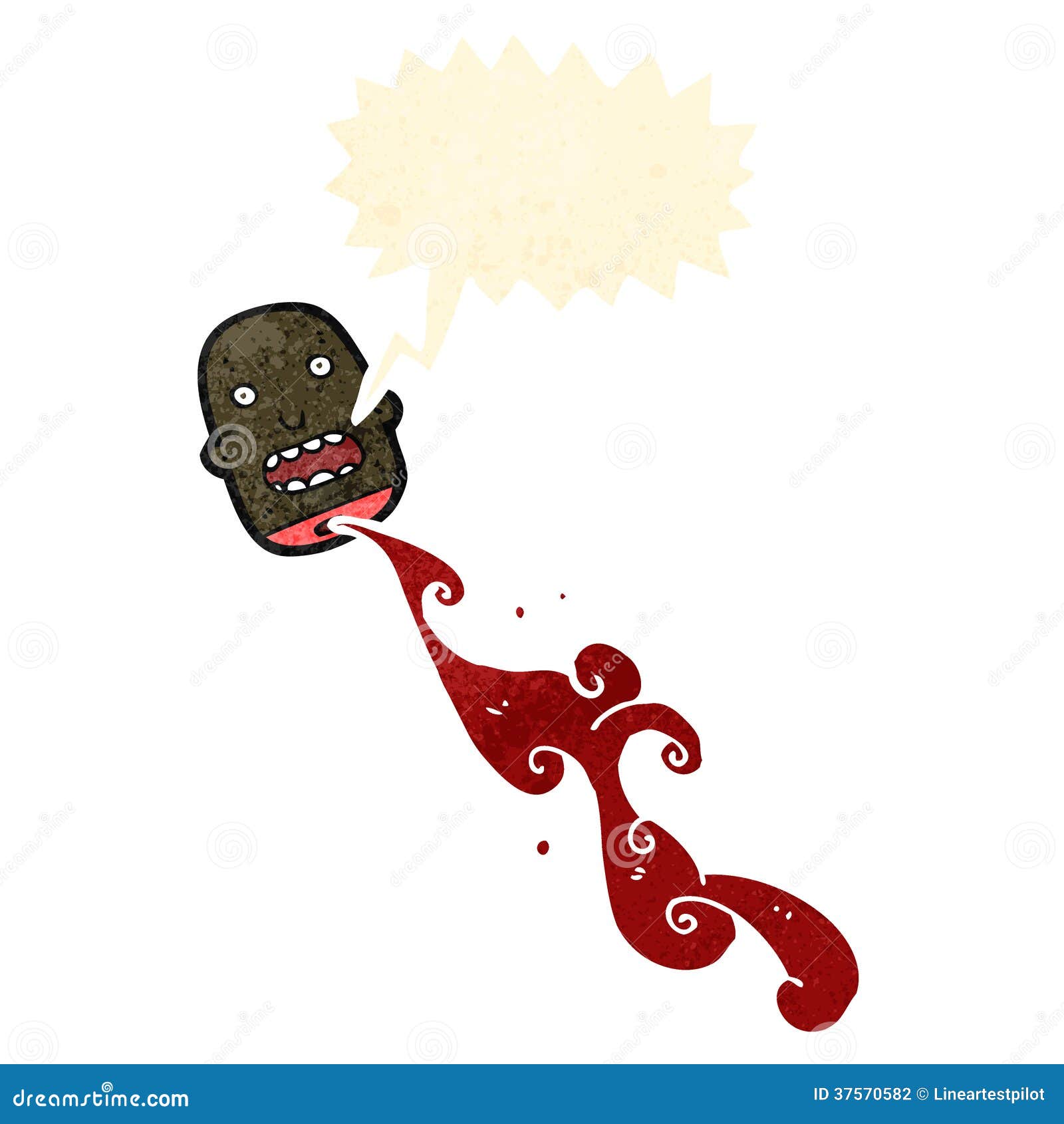 Gross severed head cartoon stock vector. Illustration of retro - 37570582