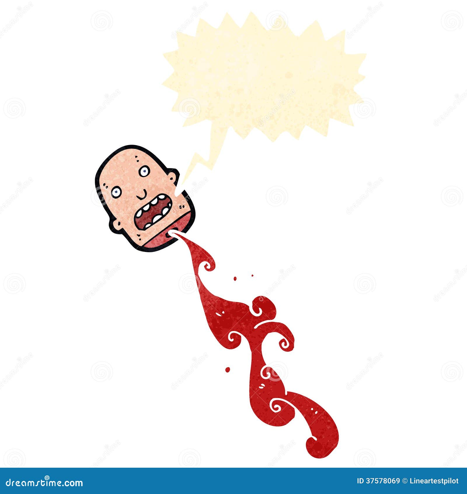 Gross severed head cartoon stock vector. Illustration of speech - 37578069