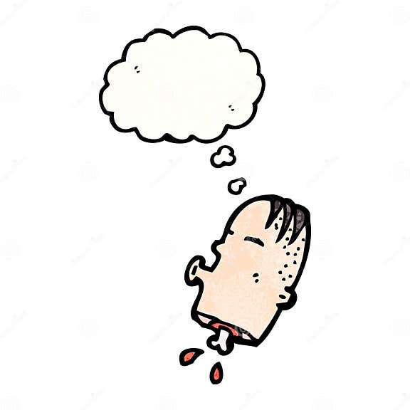 Gross severed head cartoon stock vector. Illustration of vector - 38032116